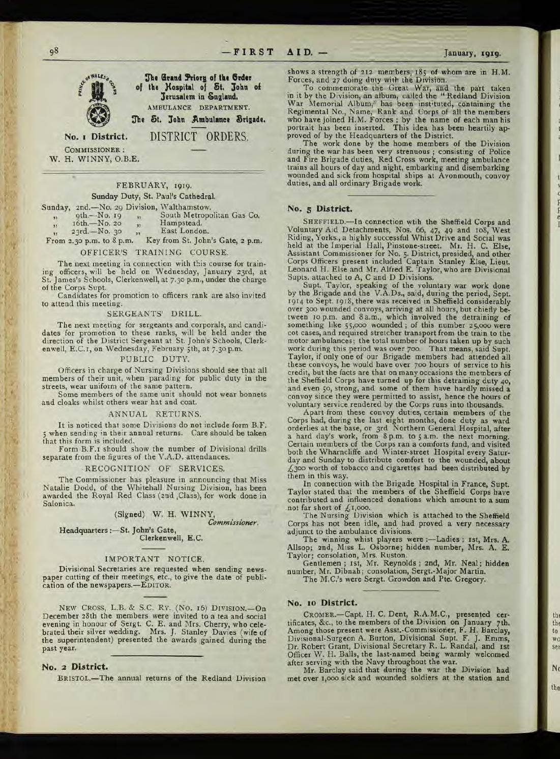 First Aid Journal 1918 - 1920 by Museum of the Order of St John - Issuu