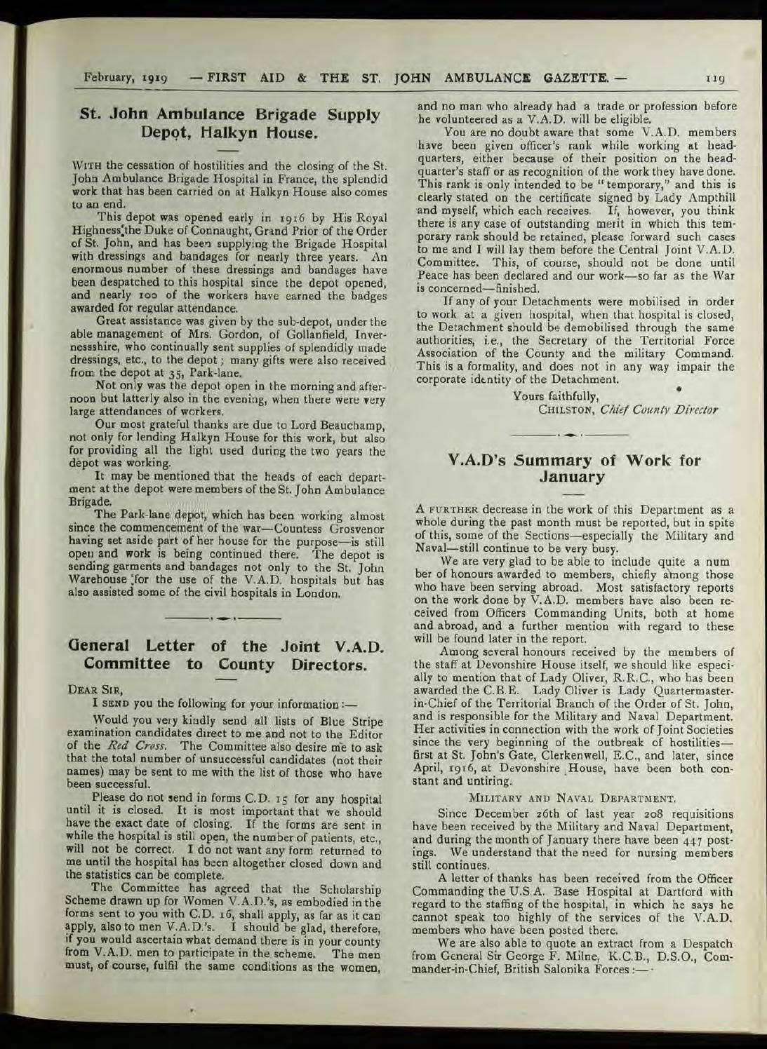 First Aid Journal 1918 - 1920 by Museum of the Order of St John - Issuu