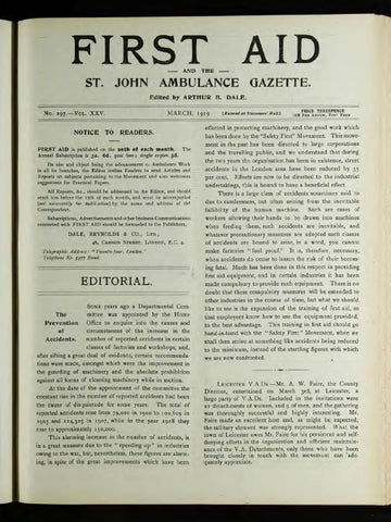 First Aid Journal 1918 - 1920 by Museum of the Order of St John - Issuu