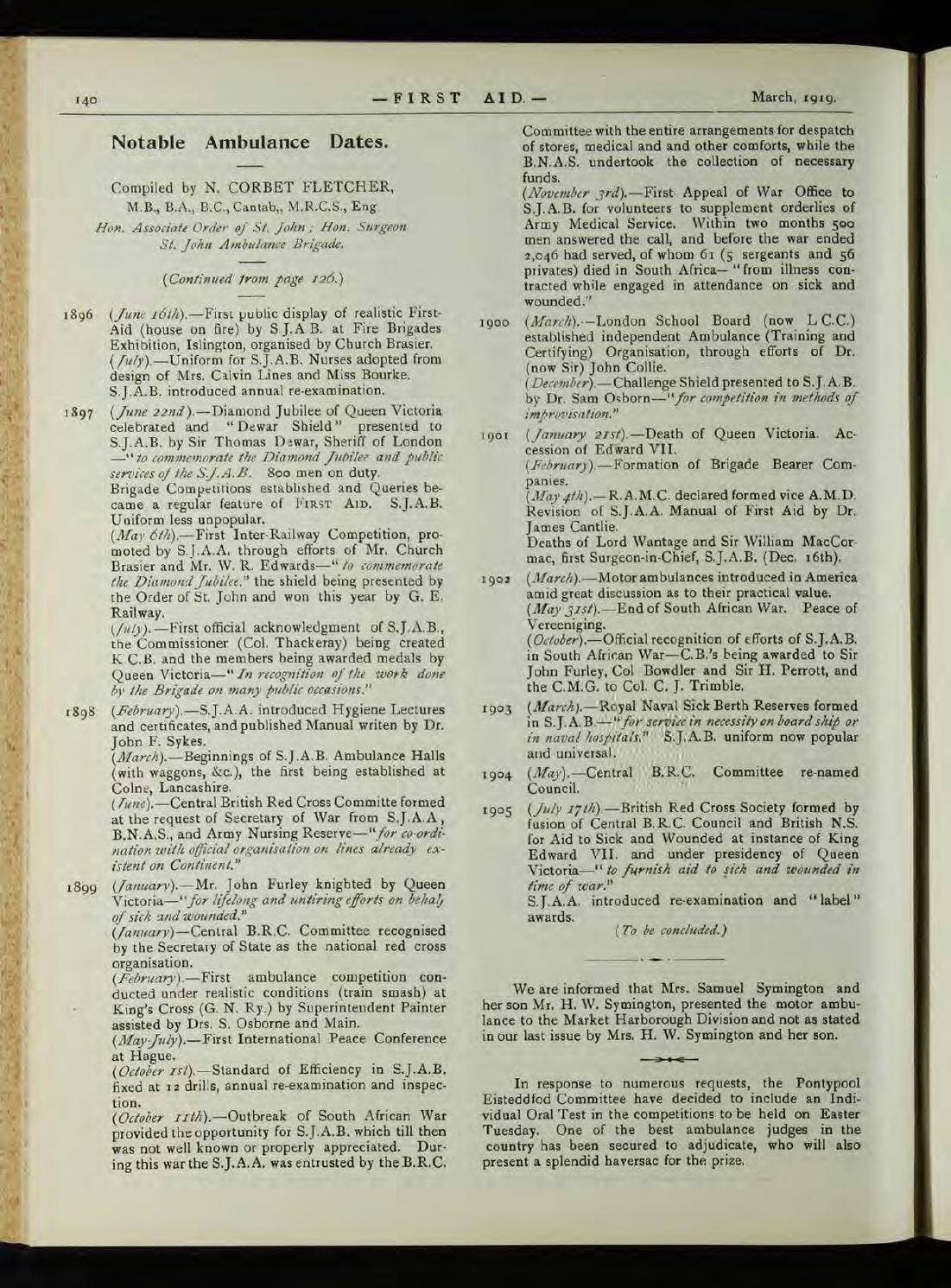 First Aid Journal 1918 - 1920 by Museum of the Order of St John - Issuu