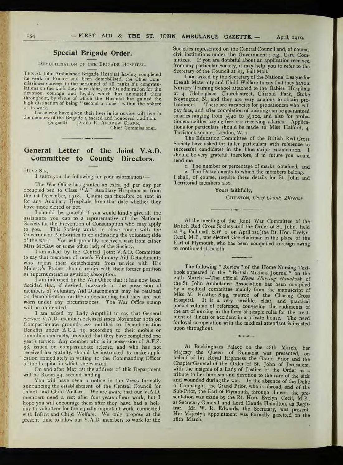 First Aid Journal 1918 - 1920 by Museum of the Order of St John - Issuu