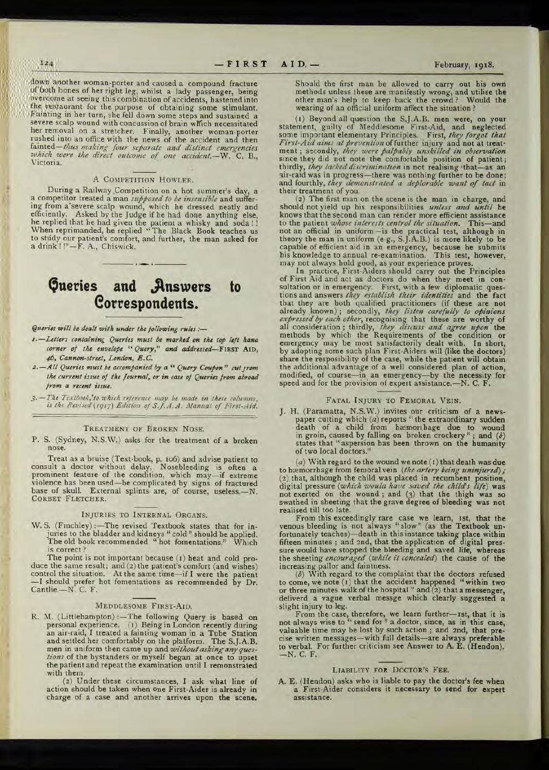 First Aid Journal 1918 - 1920 by Museum of the Order of St John - Issuu