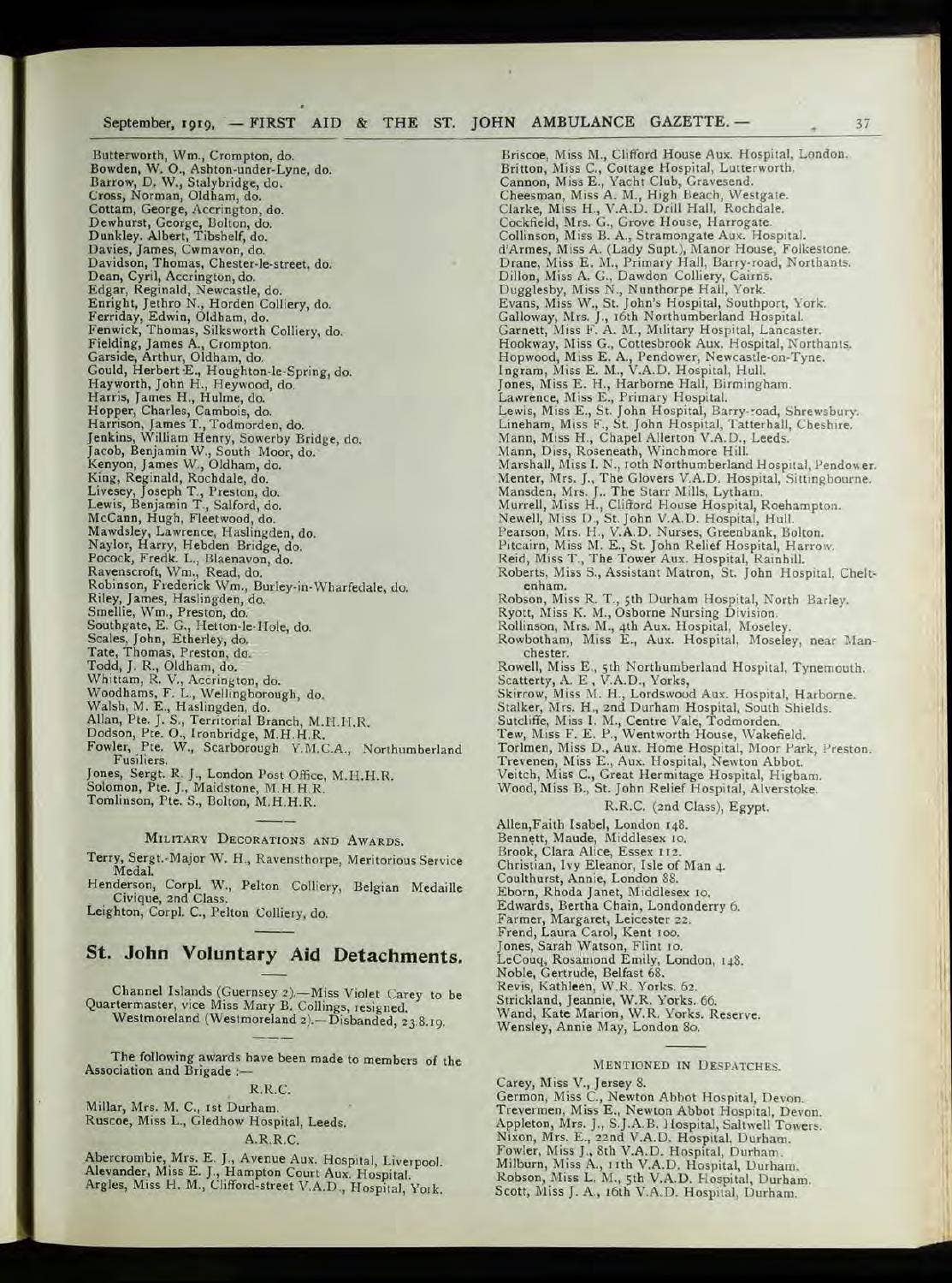 First Aid Journal 1918 - 1920 by Museum of the Order of St John - Issuu