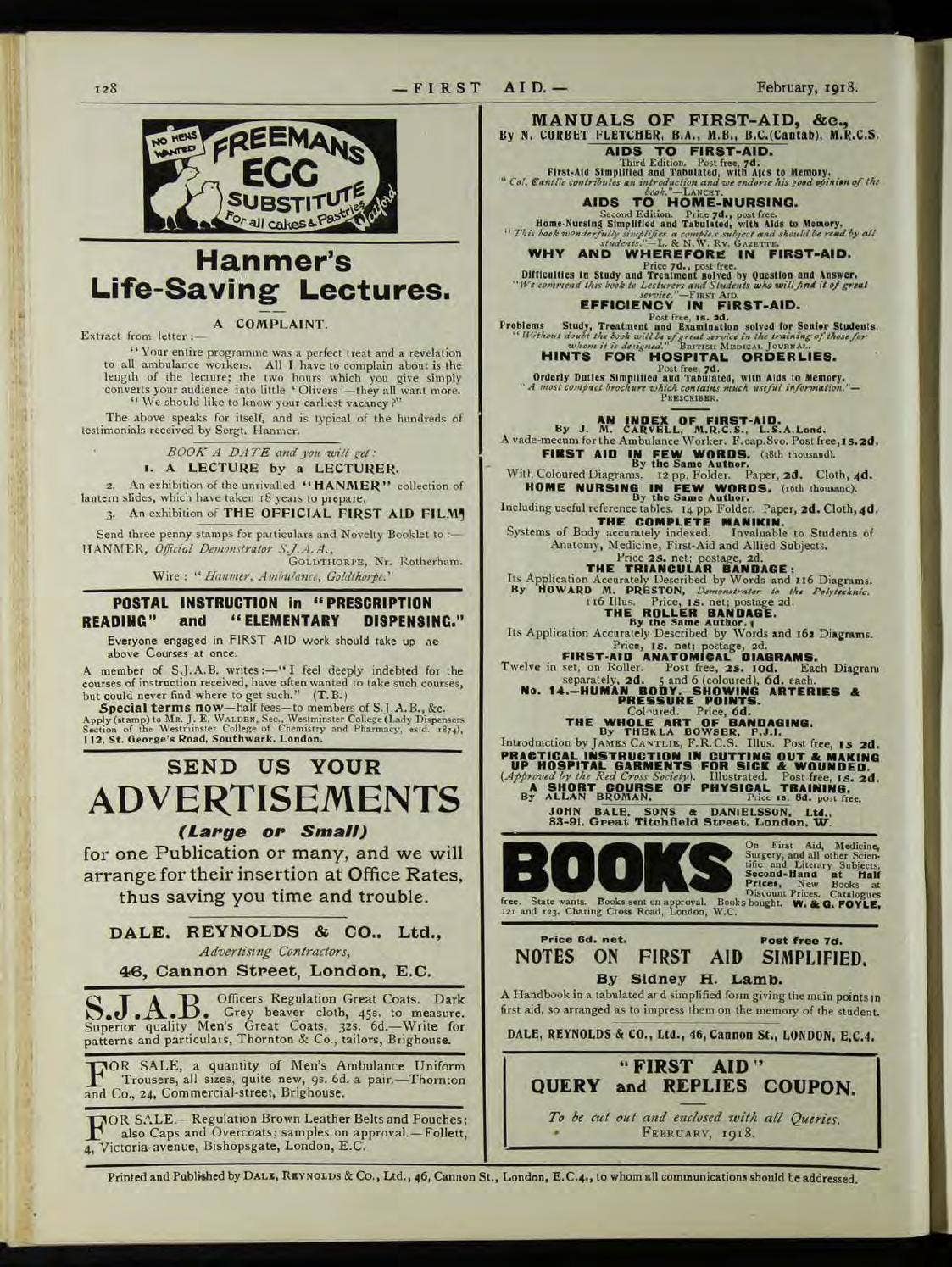 First Aid Journal 1918 - 1920 by Museum of the Order of St John - Issuu