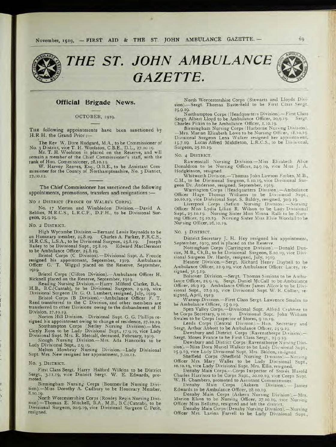First Aid Journal 1918 - 1920 by Museum of the Order of St John - Issuu