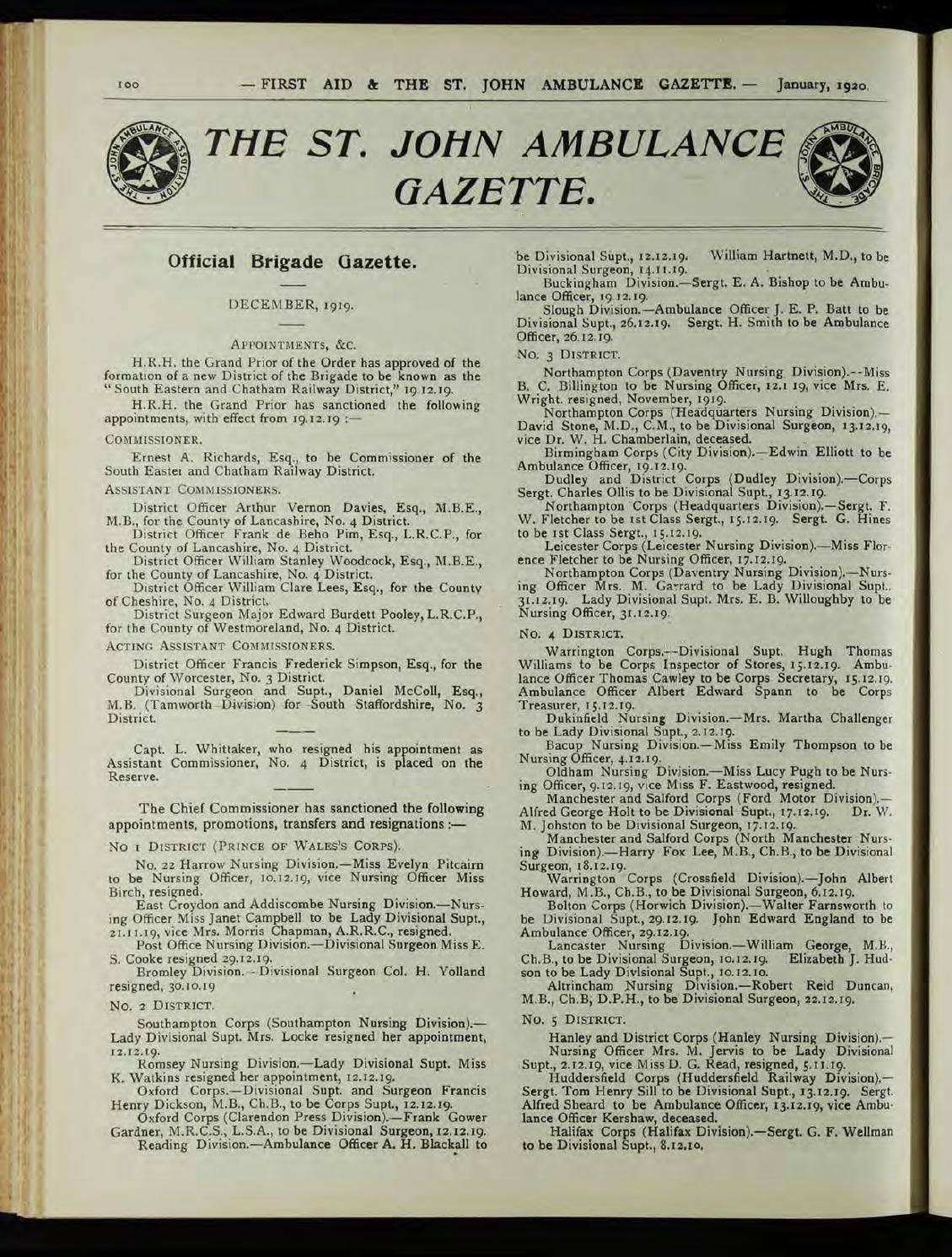 First Aid Journal 1918 - 1920 by Museum of the Order of St John - Issuu