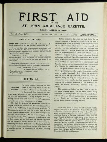First Aid Journal 1918 - 1920 by Museum of the Order of St John - Issuu