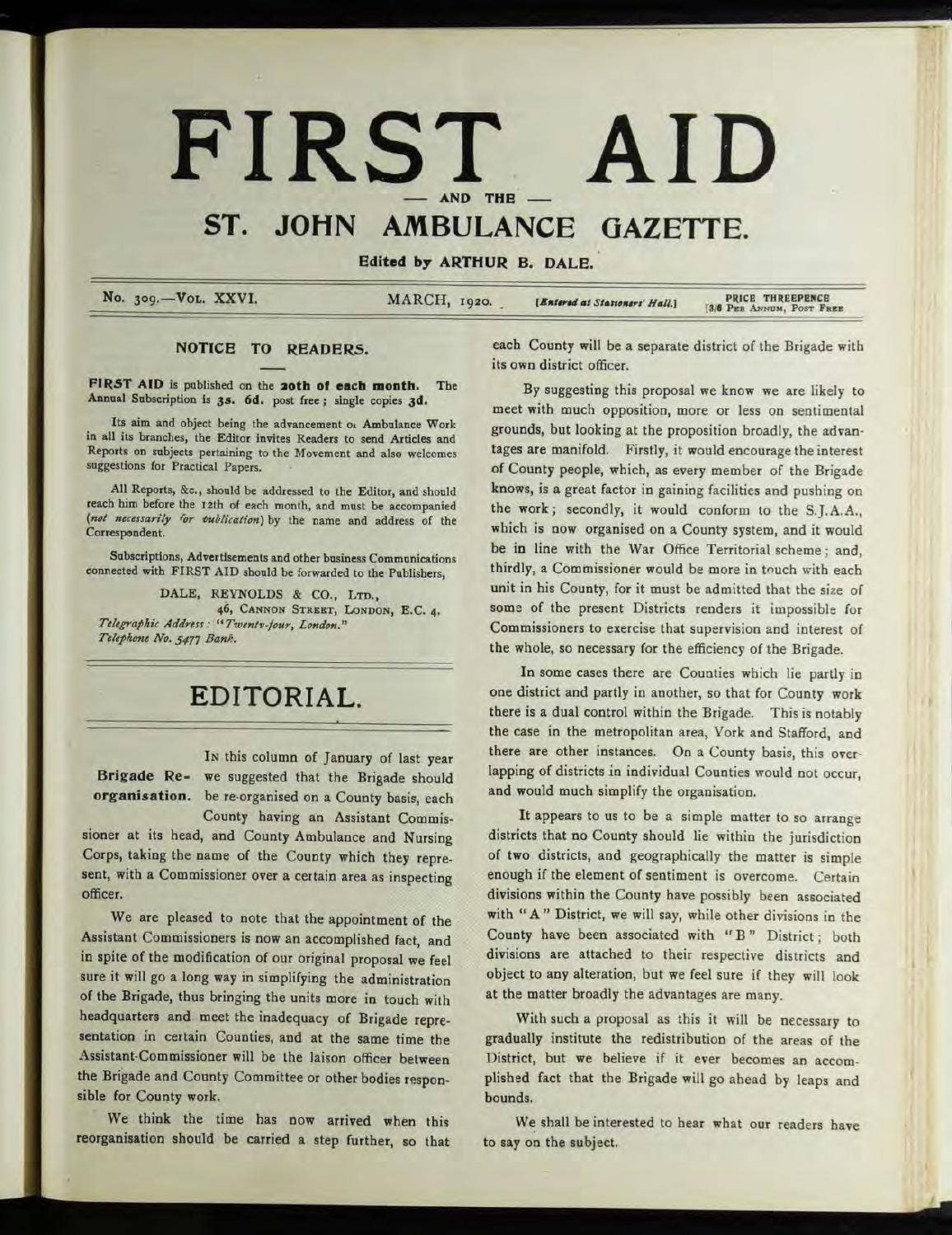 First Aid Journal 1918 - 1920 by Museum of the Order of St John - Issuu