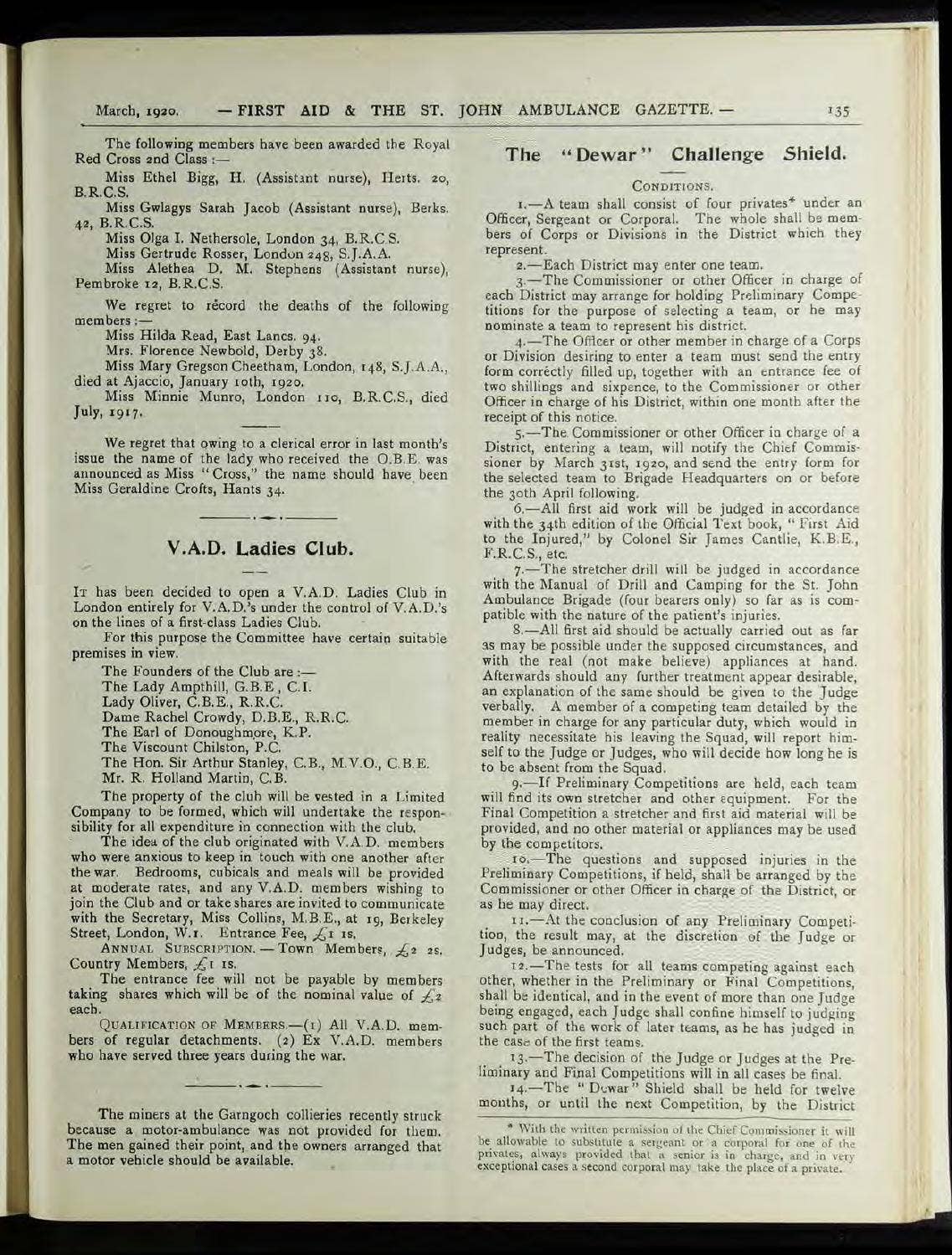 First Aid Journal 1918 - 1920 by Museum of the Order of St John - Issuu