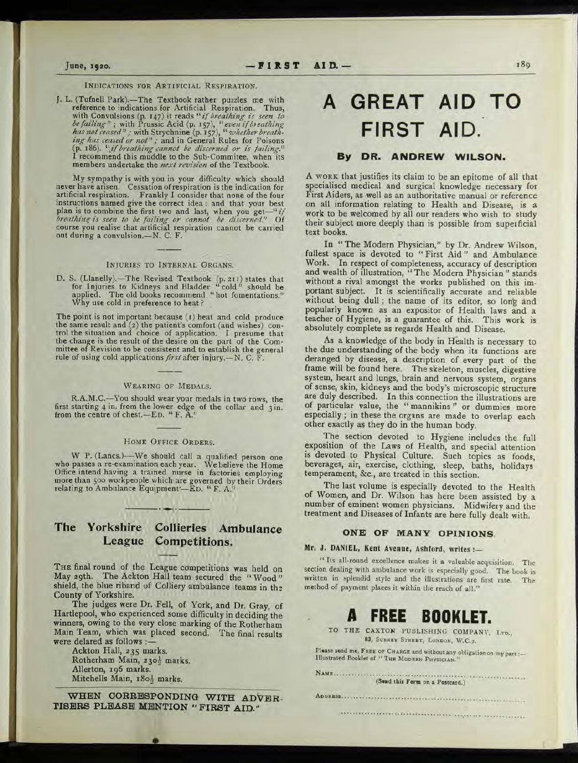 First Aid Journal 1918 - 1920 by Museum of the Order of St John - Issuu