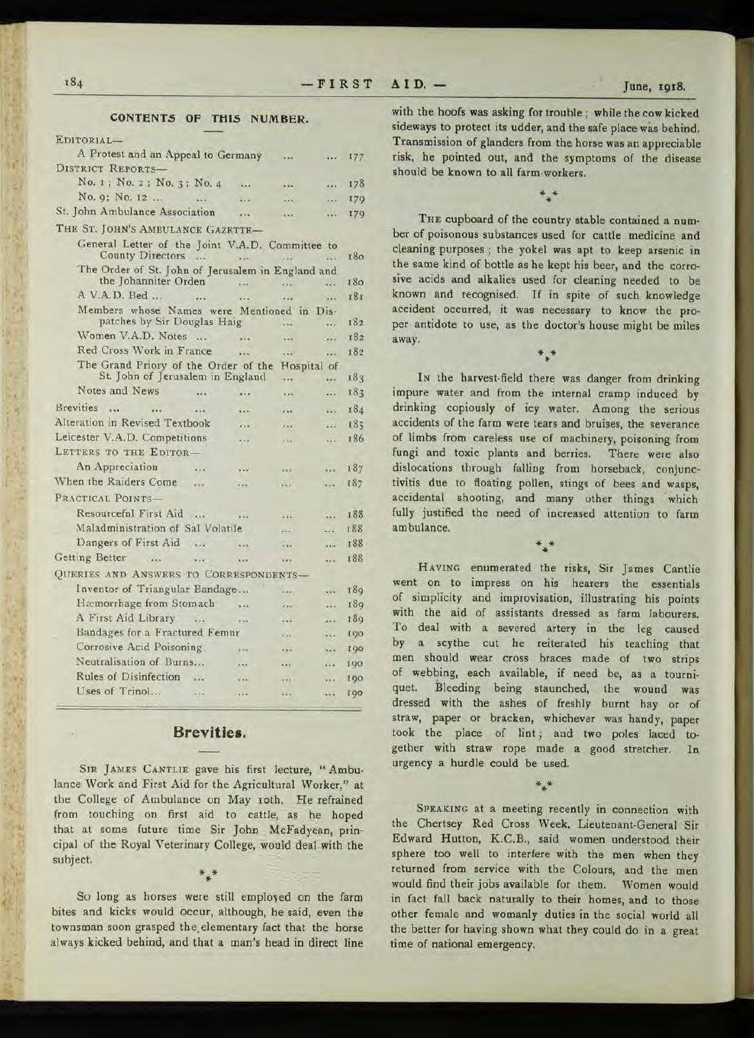 First Aid Journal 1918 - 1920 by Museum of the Order of St John - Issuu