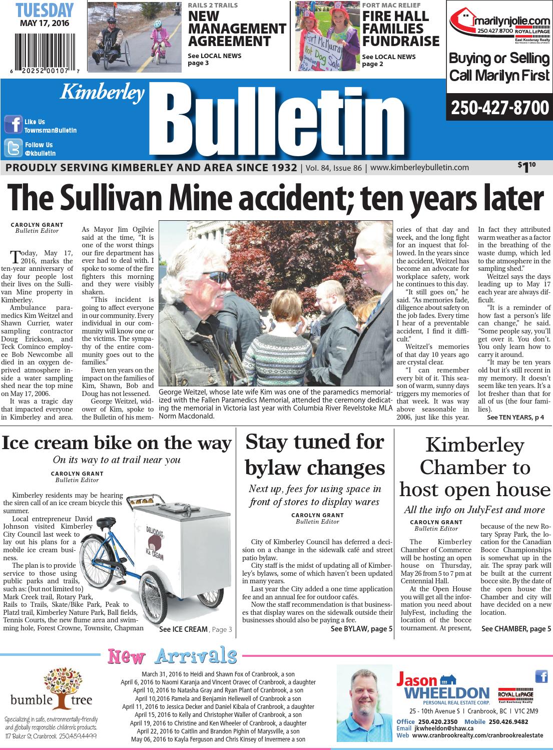 Kimberley Daily Bulletin, May 17, 2016 by Black Press Media Group - Issuu