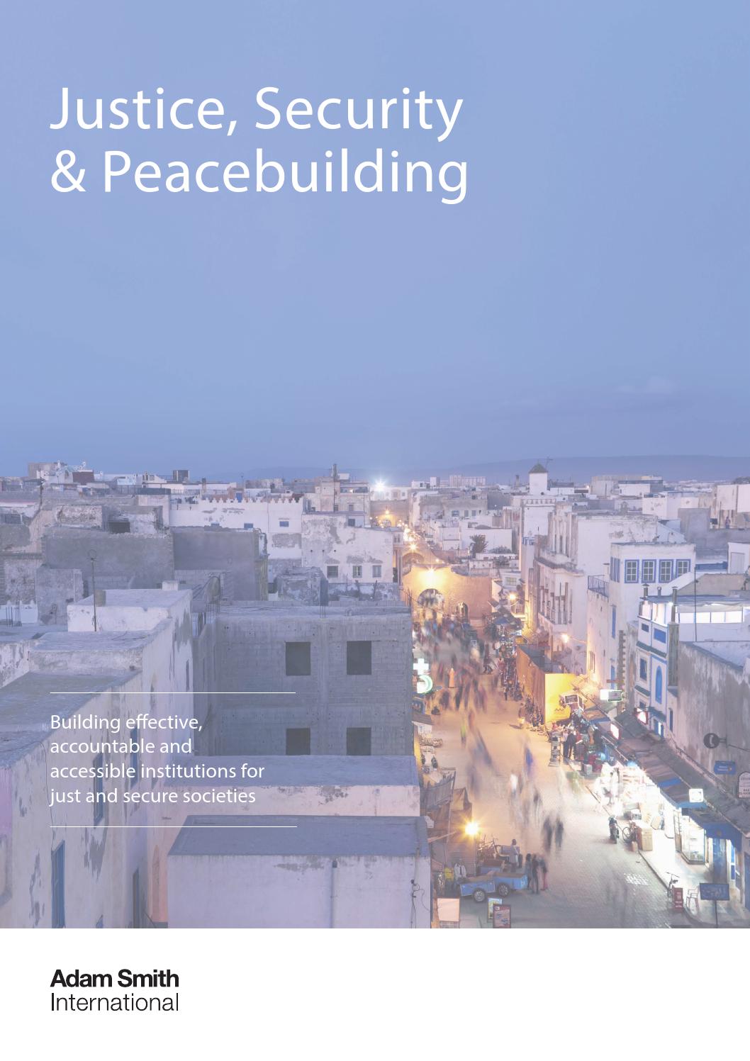 Justice Security & Peacebuilding brochure by Adam Smith International ...