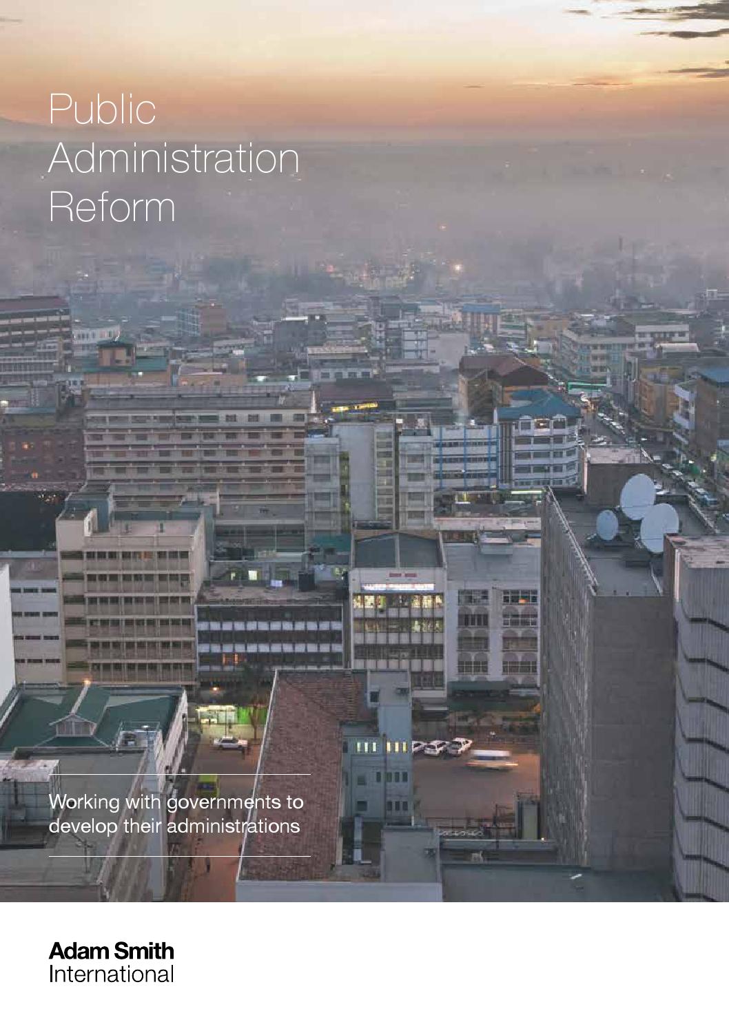 Public Administration Reform brochure by Adam Smith International - Issuu