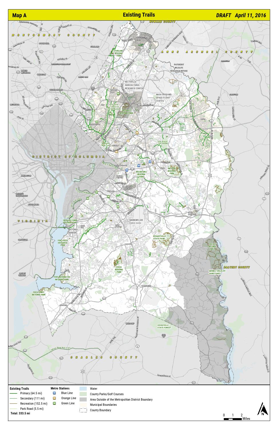 Trails Master Plan Maps by M-NCPPC, Department of Parks & Recreation ...