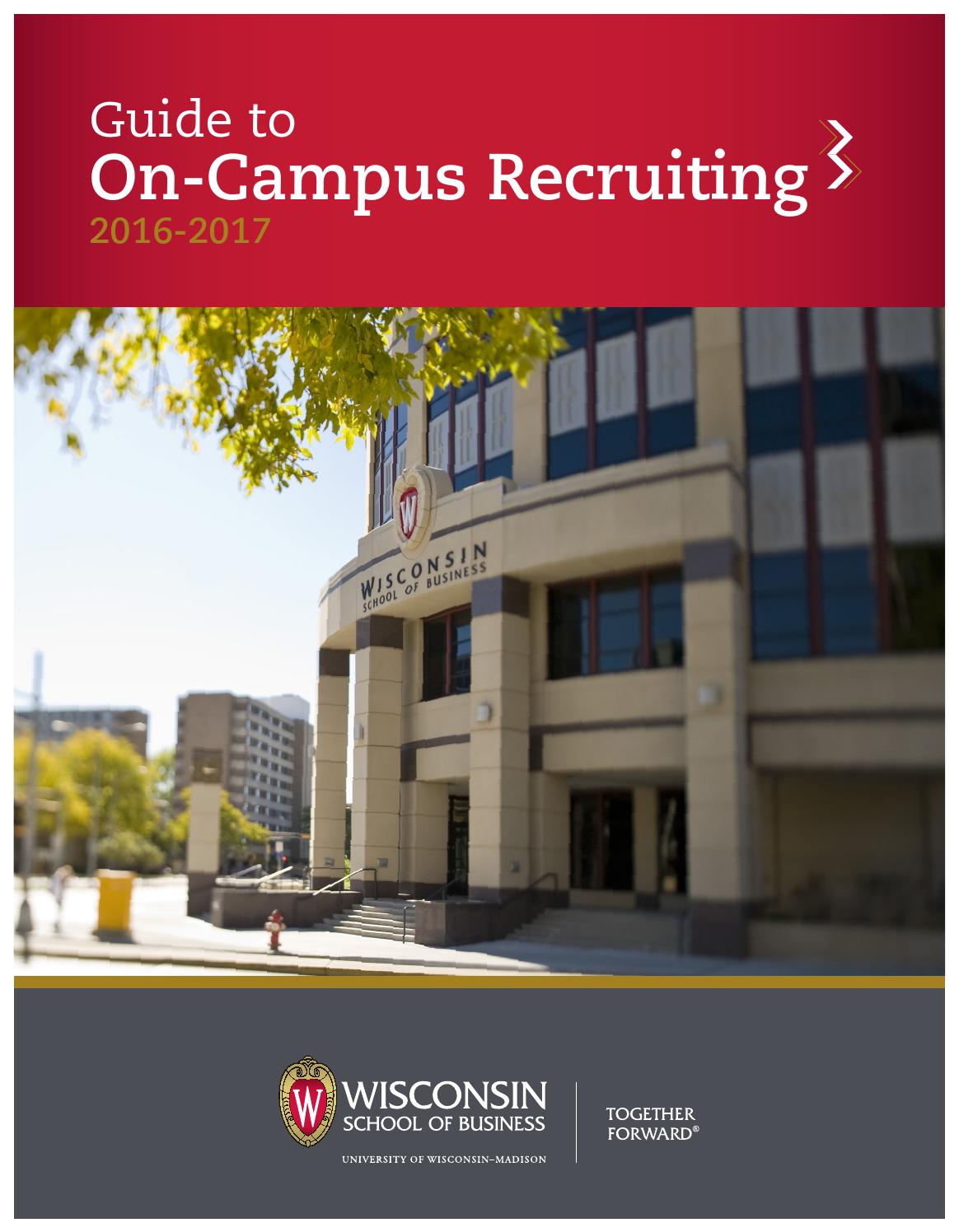 Guide to On-Campus Recruiting by University of Wisconsin-Madison School ...