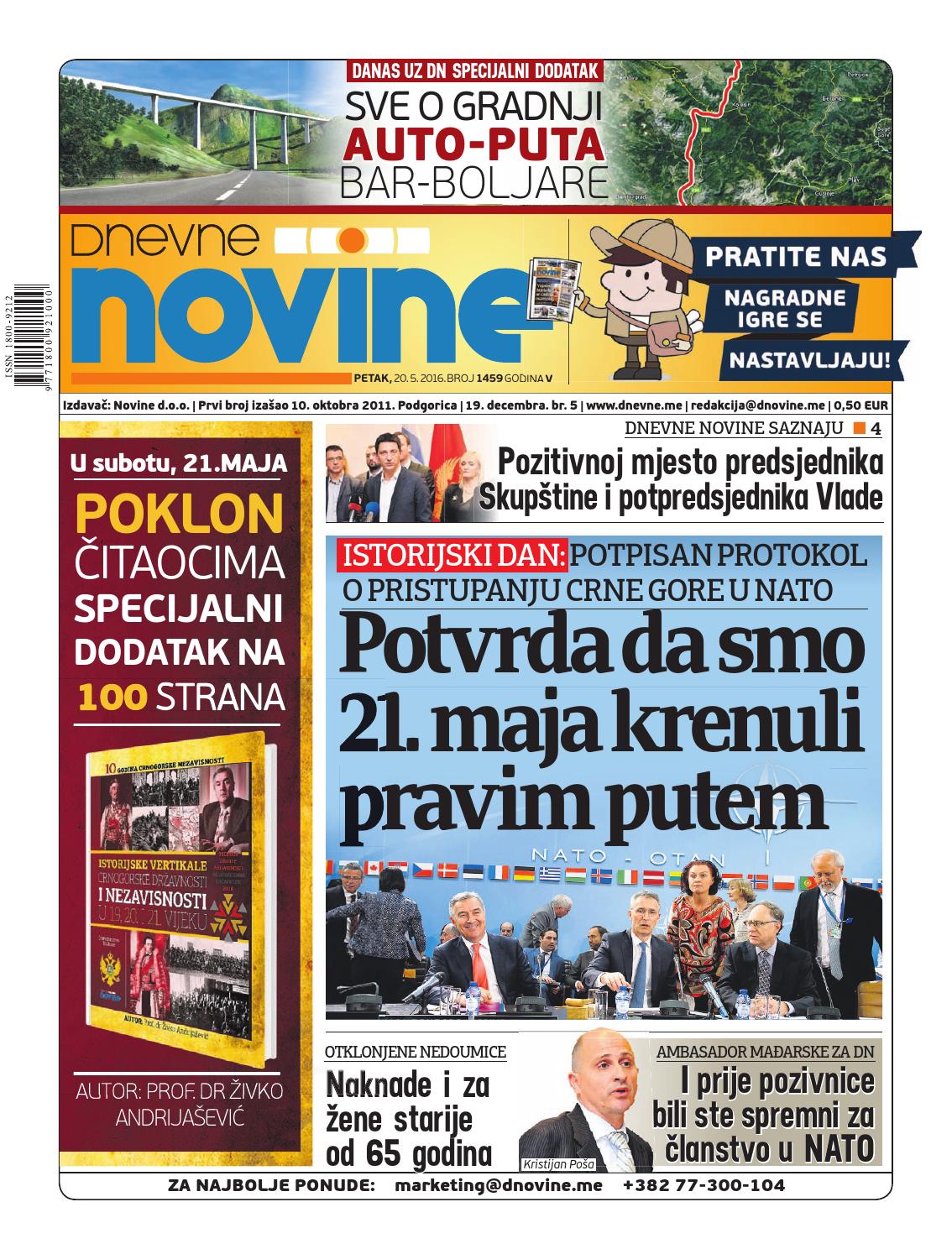 Dnevne novine 20 maj. 2016. by Dnevne Novine - Issuu