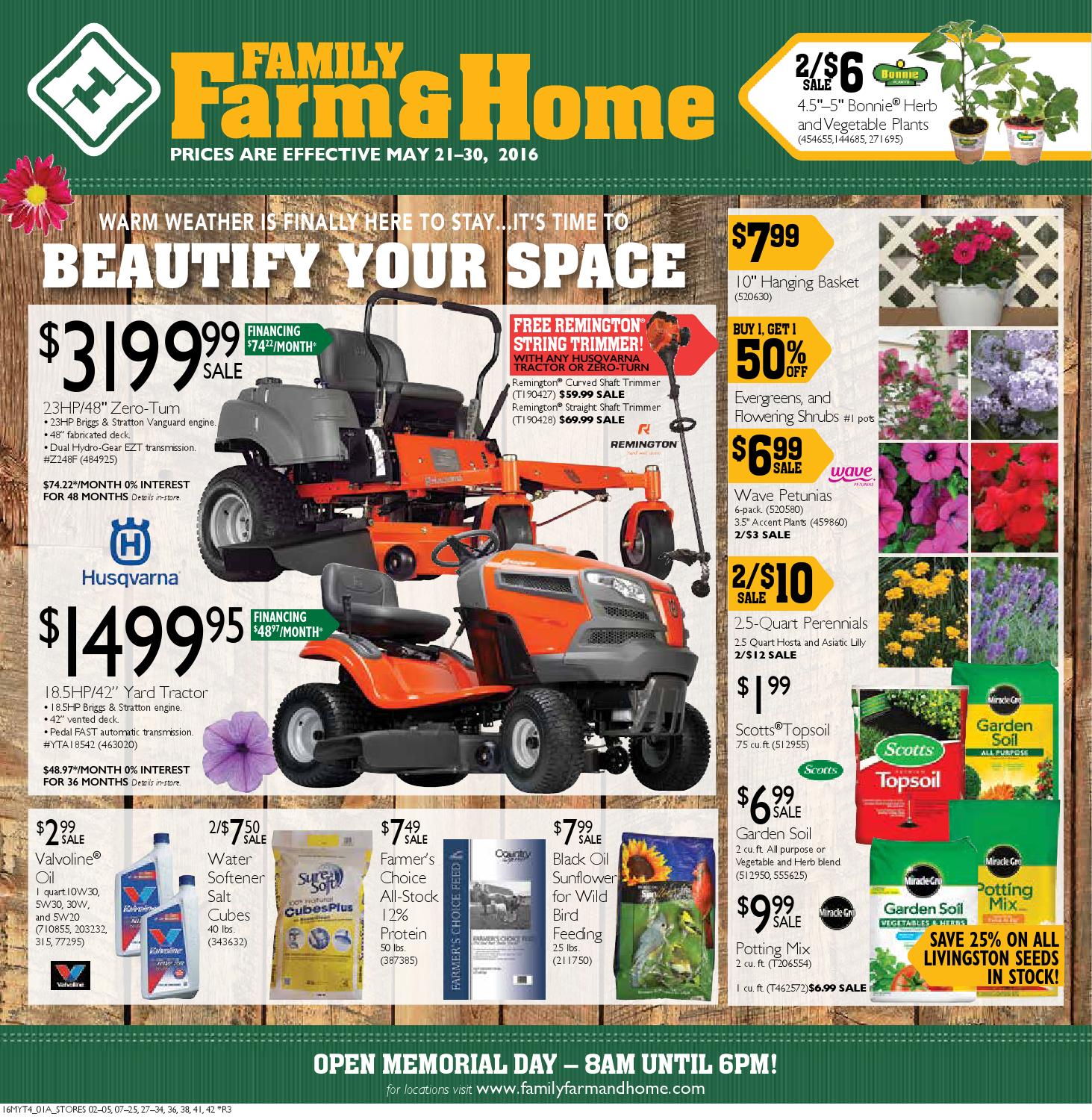 Archived, Inactive Ad: Family Farm & Home MYT4 Ad (Effective May 21-30 ...