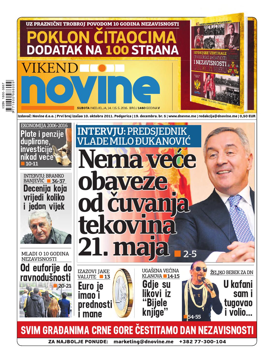 Dnevne novine 21. - 22. maj 2016. by Dnevne Novine - Issuu