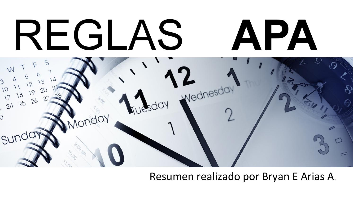 Reglas Apa