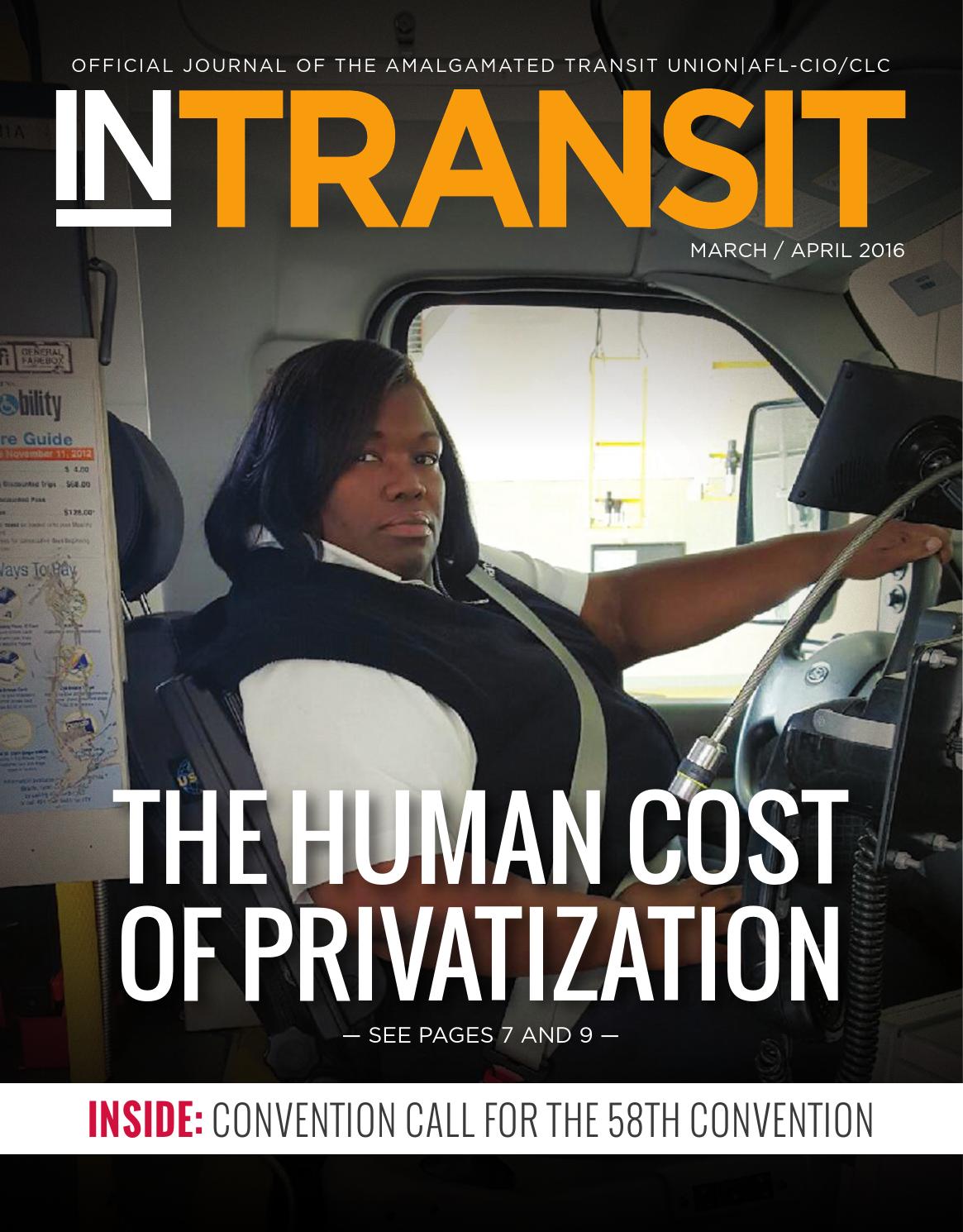 In Transit - March/April 2016 by Amalgamated Transit Union - Issuu