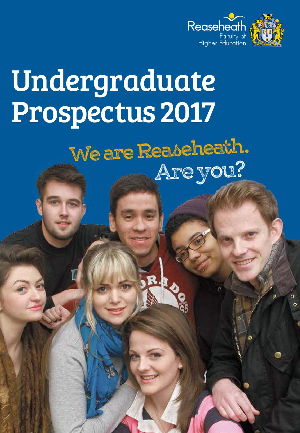 Reaseheath College Undergraduate prospectus 2017 by Reaseheath College - Issuu