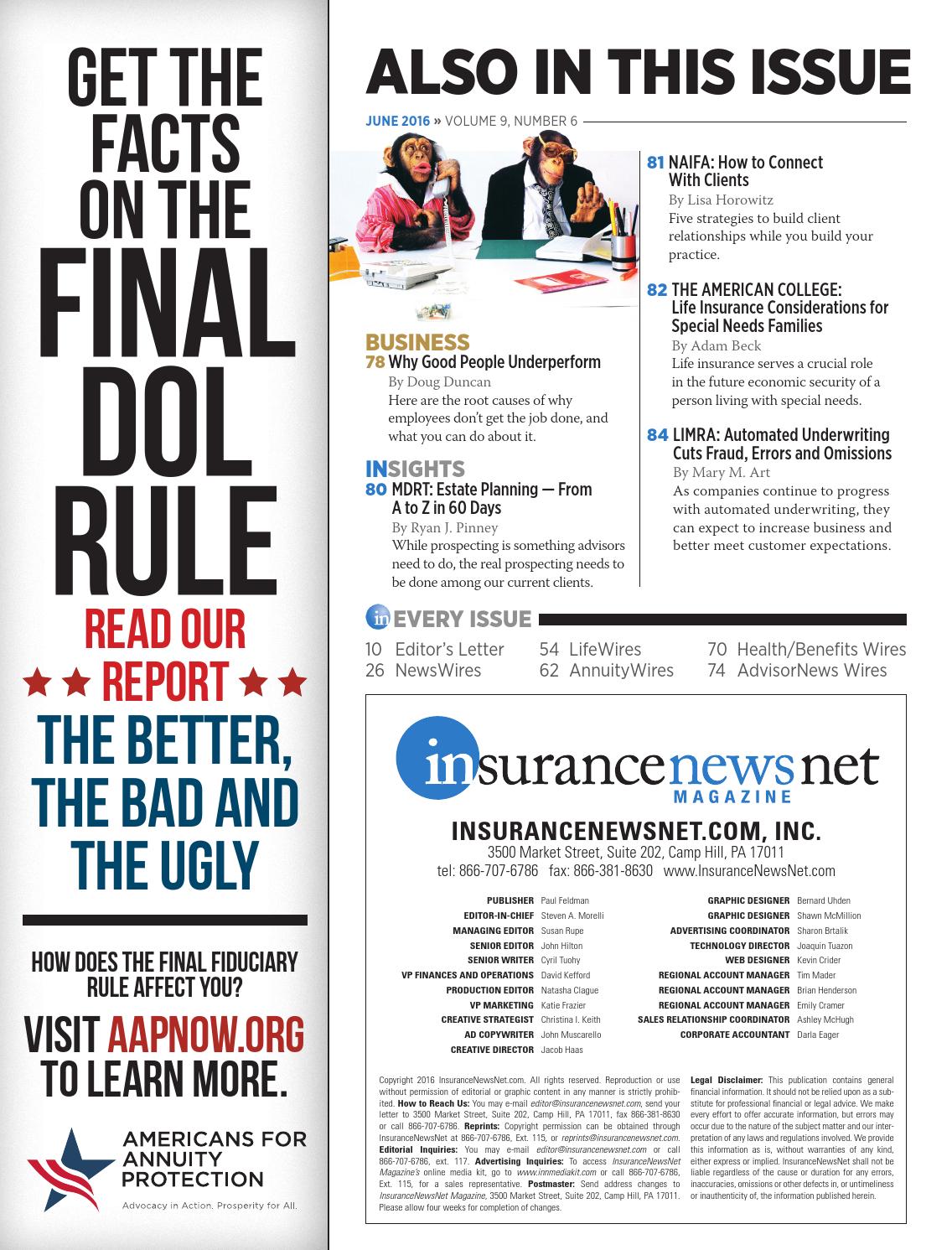 InsuranceNewsNet Magazine - June 2016 by InsuranceNewsNet - Issuu