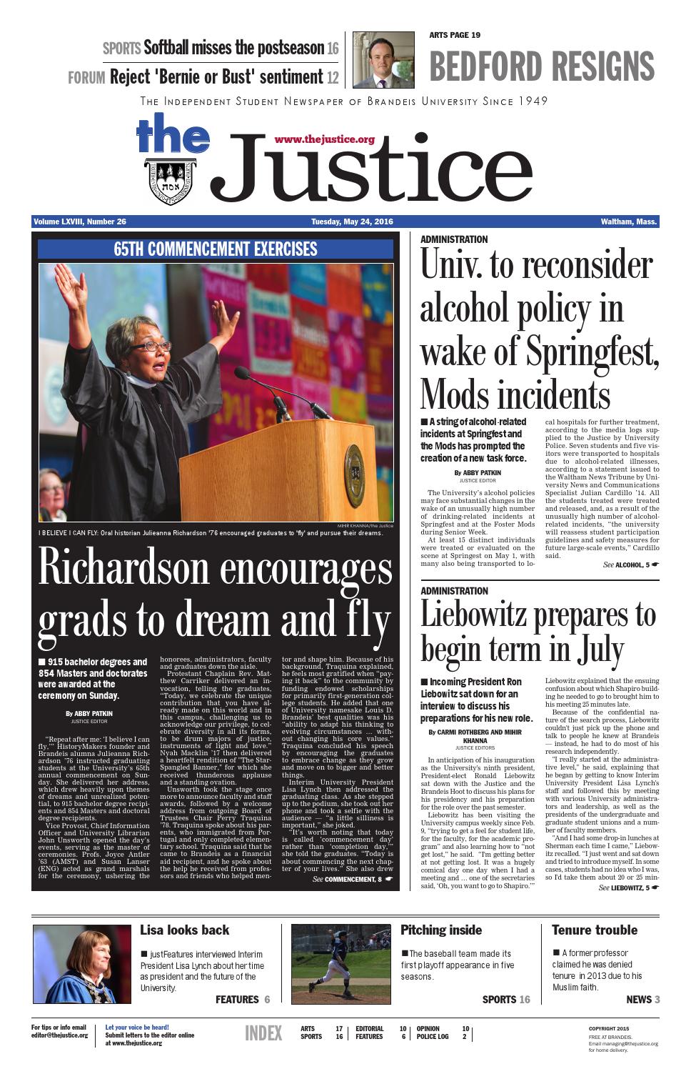The Justice, May 24, 2016 by The Justice - Issuu