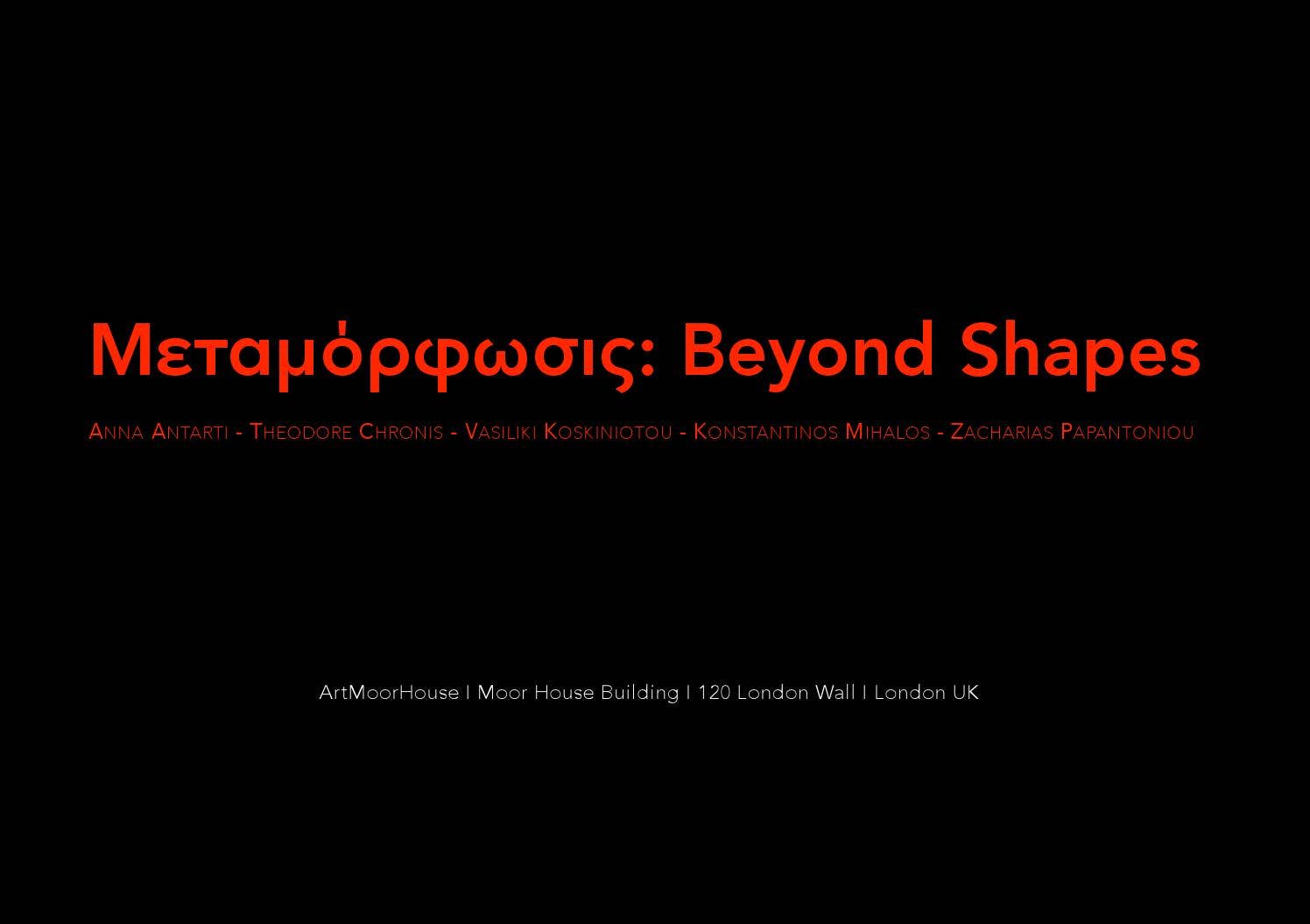 Μεταμόρφωσις: Beyond Shapes by ArtMoorHouse - Issuu