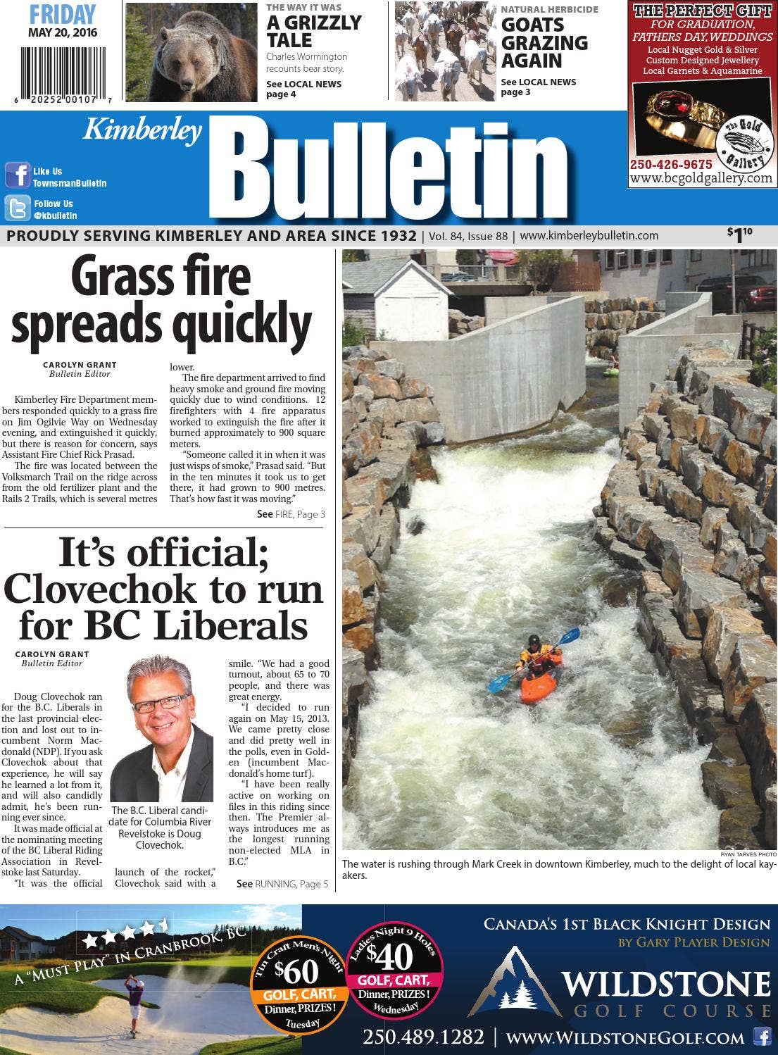 Kimberley Daily Bulletin, May 20, 2016 by Black Press Media Group - Issuu