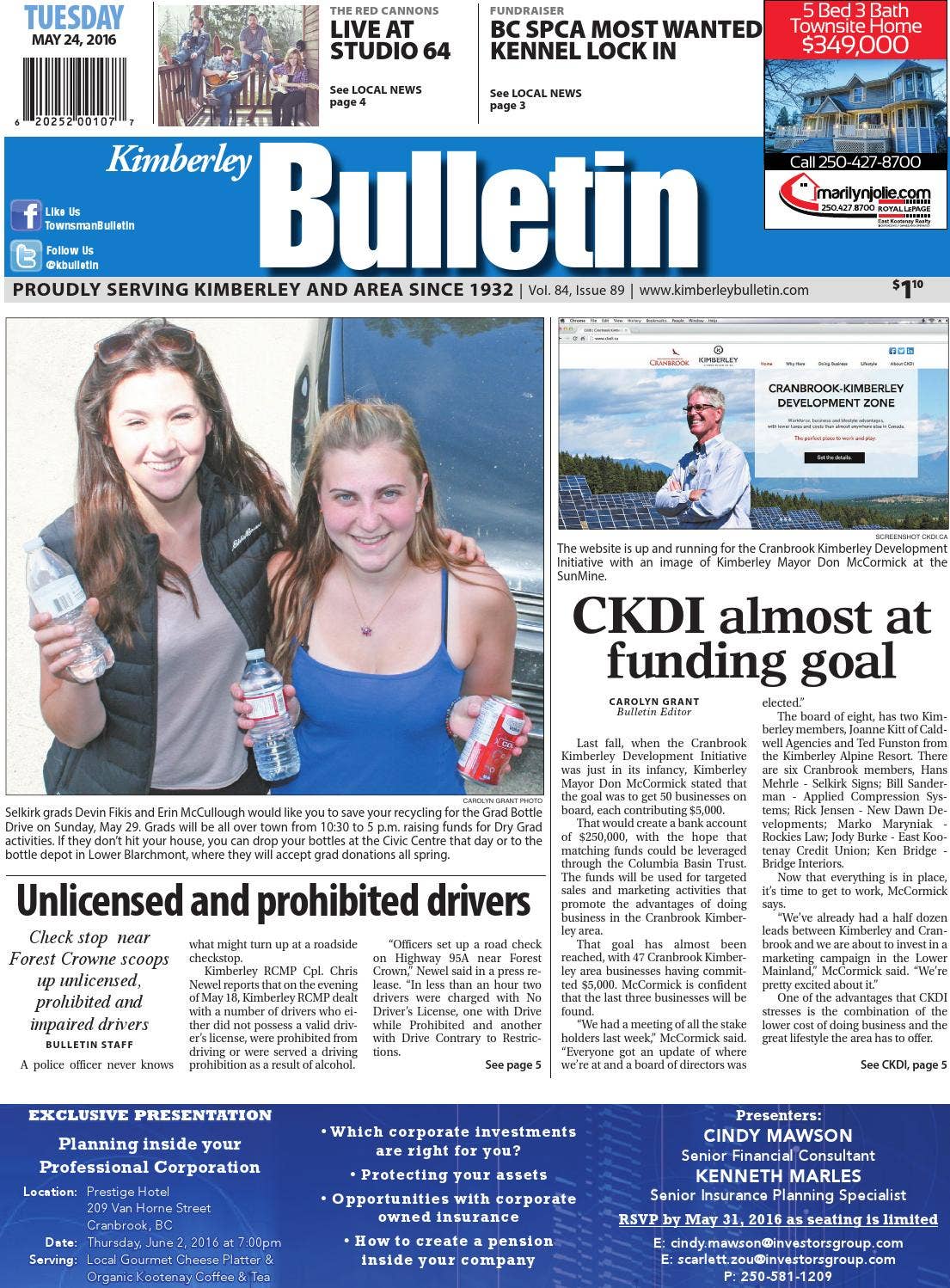 Kimberley Daily Bulletin, May 24, 2016 by Black Press Media Group - Issuu