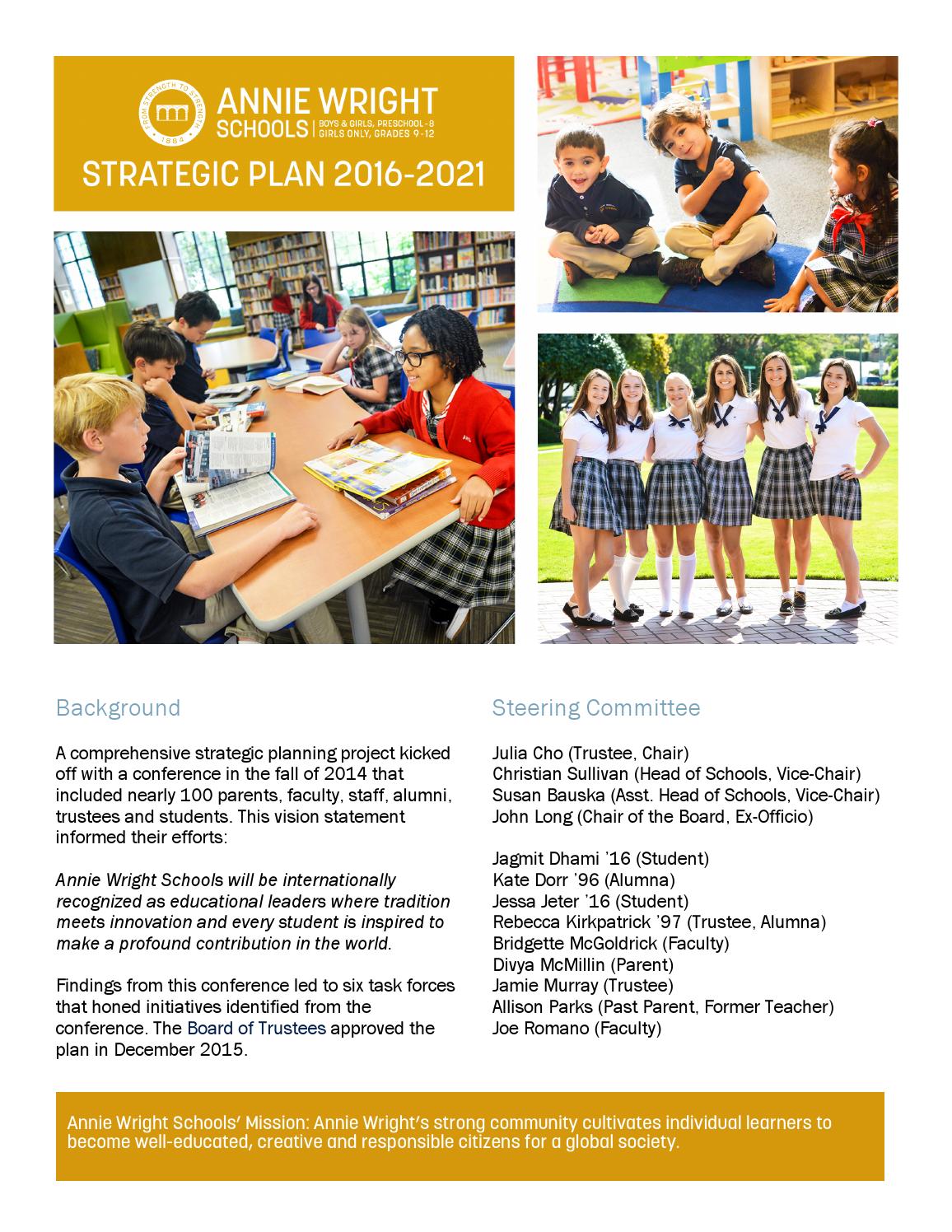 Strategic plan 2016-2021 by Annie Wright Schools - Issuu
