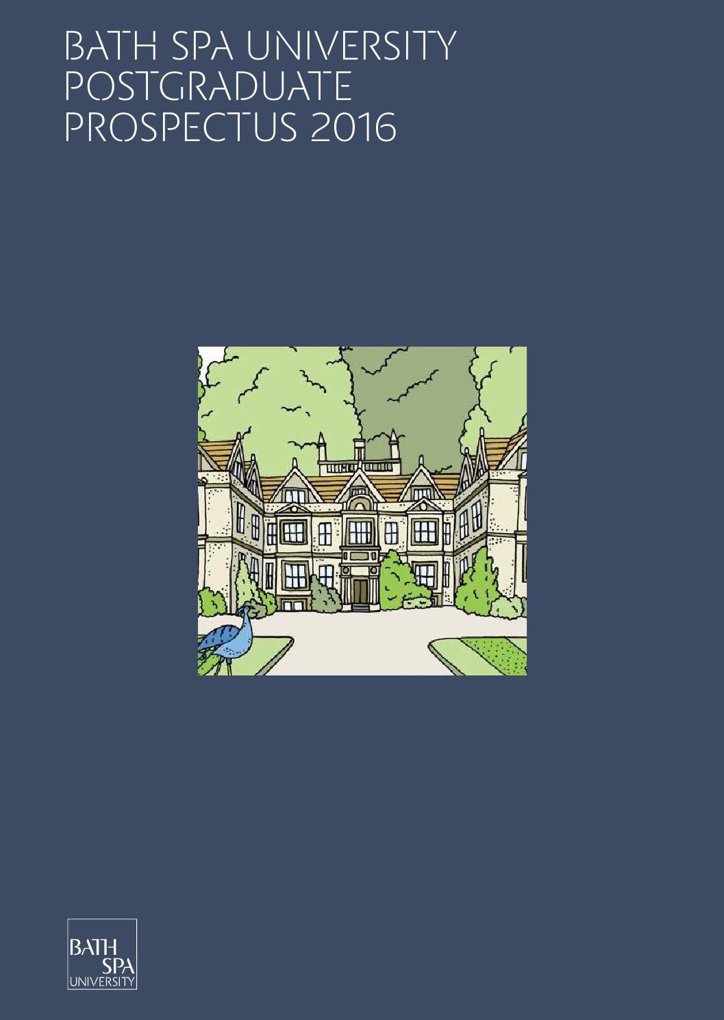 Postgraduate Prospectus 2016 by Bath Spa University - Issuu