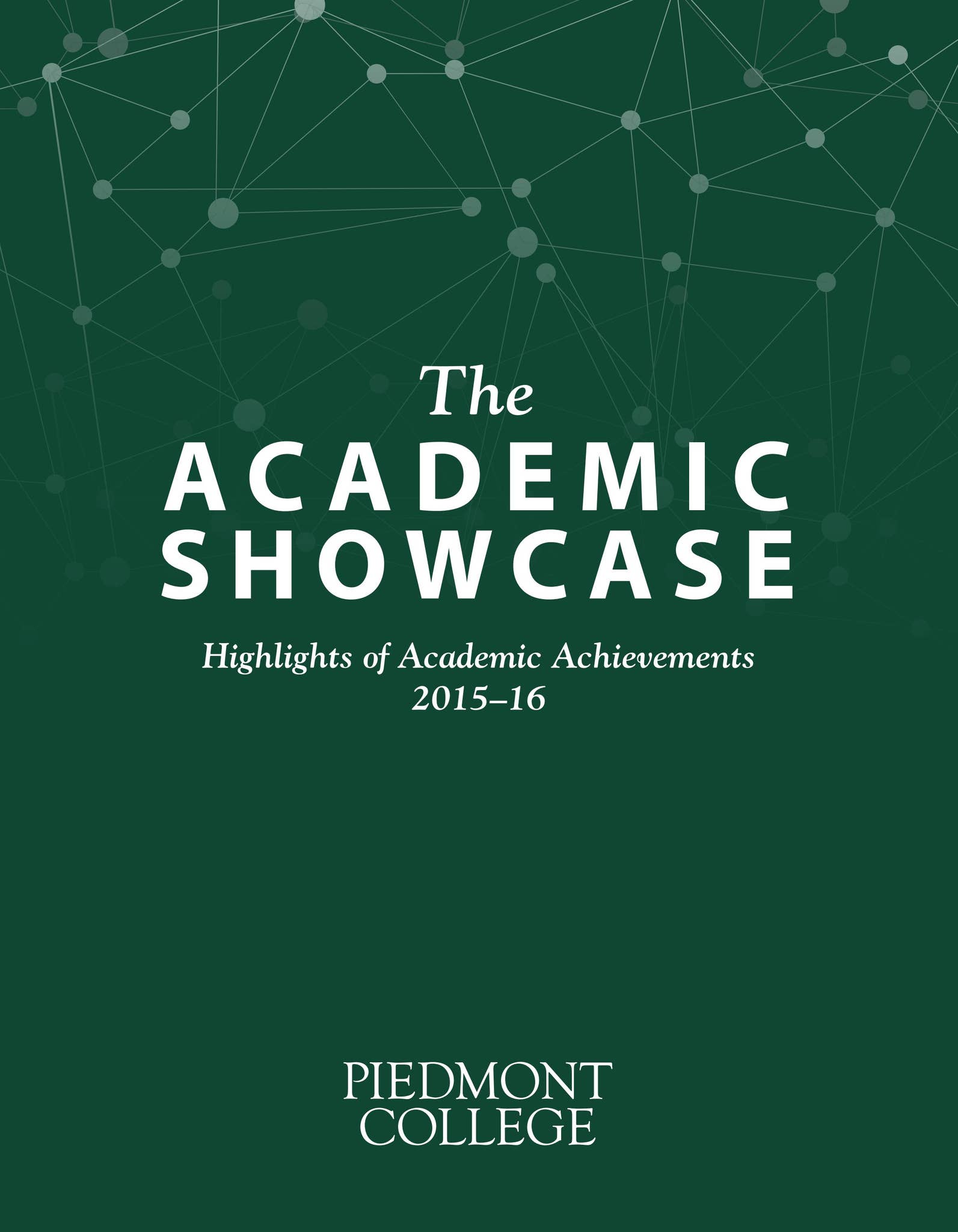 Academic Showcase 2016 by Piedmont University - Issuu