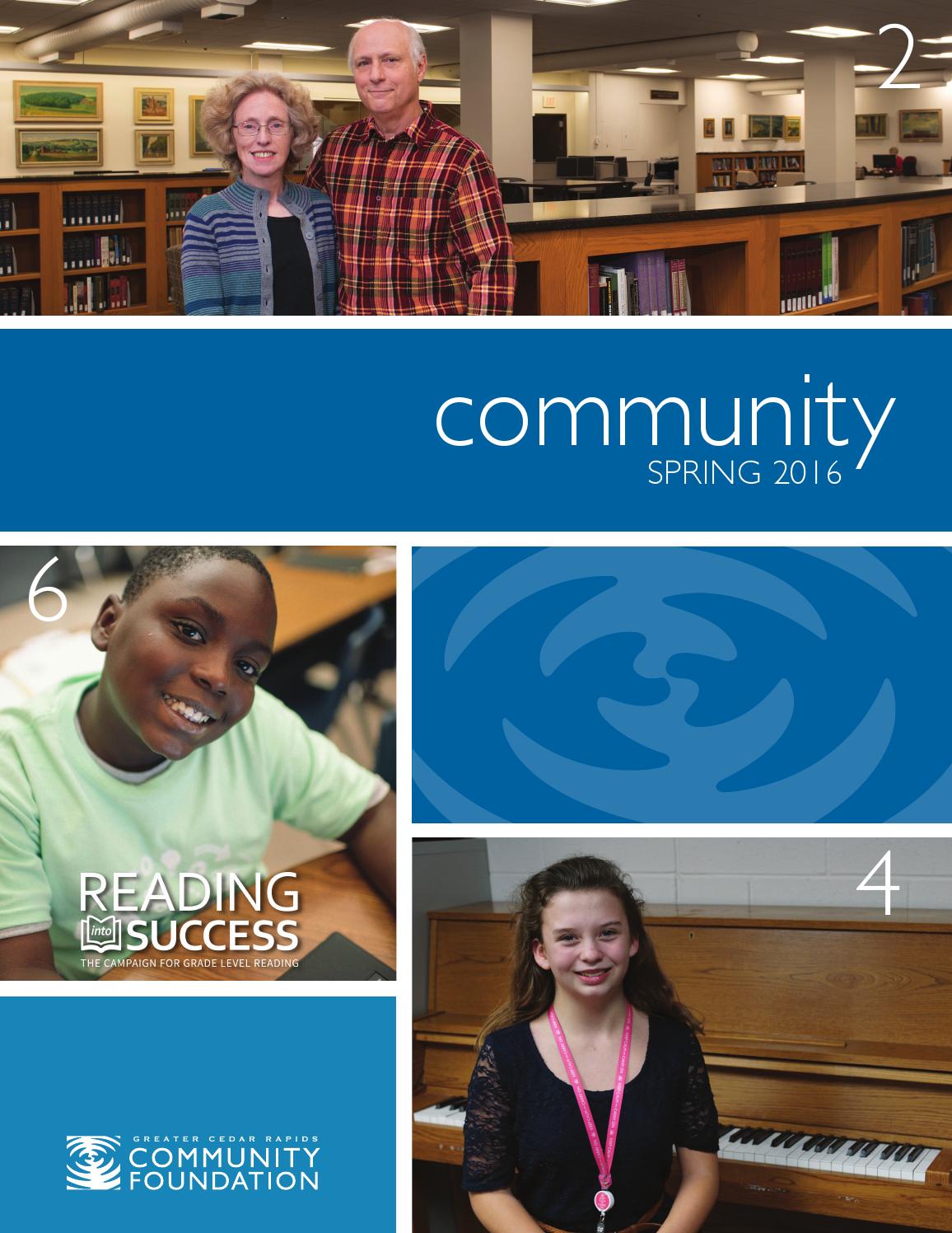 2016 Spring Community Newsletter by Greater Cedar Rapids Community ...
