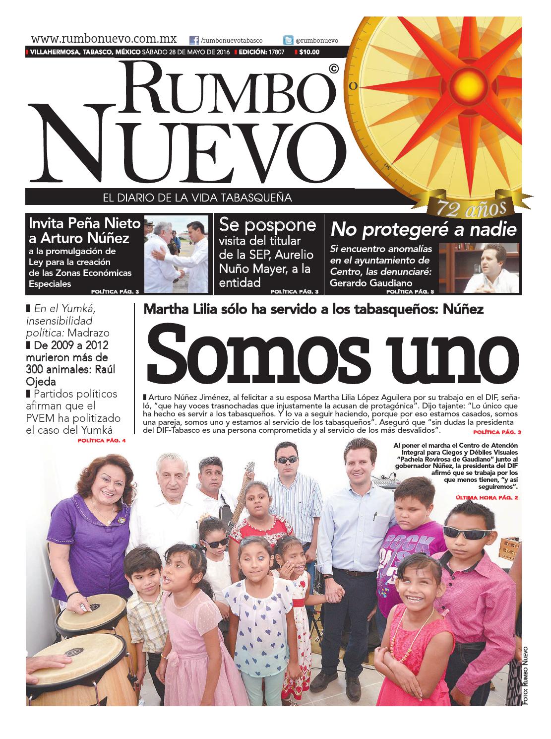 Rumbo Nuevo. Sábado 28 de mayo de 2016 by Grupo Rumbo Nuevo - Issuu