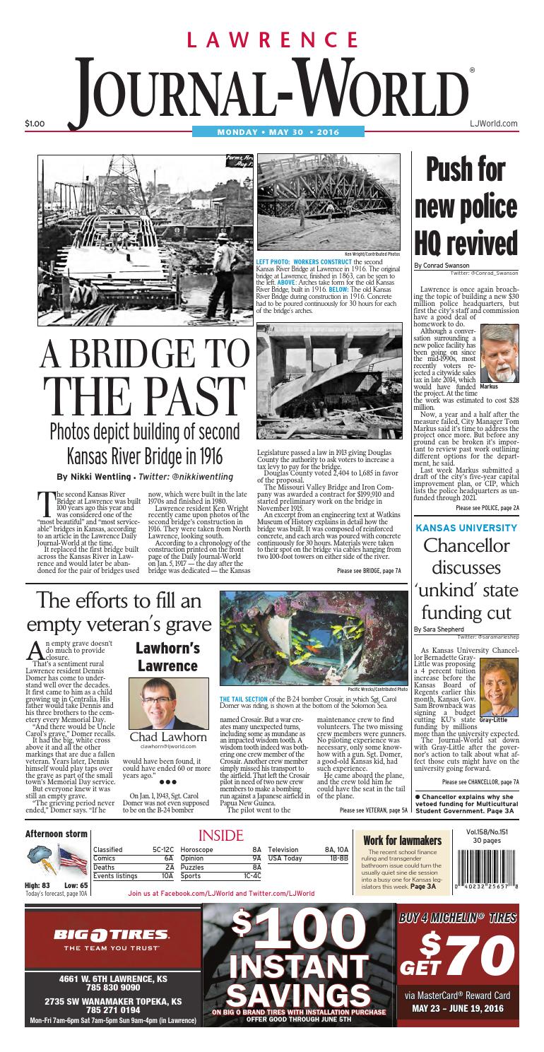 Lawrence Journal-World 05-30-2016 by Lawrence Journal-World - Issuu