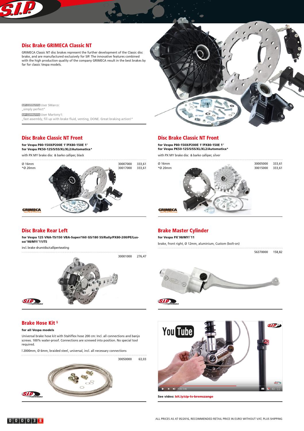 SIP Exclusive Parts Catalogue 2016 by SIP Scootershop GmbH - Issuu