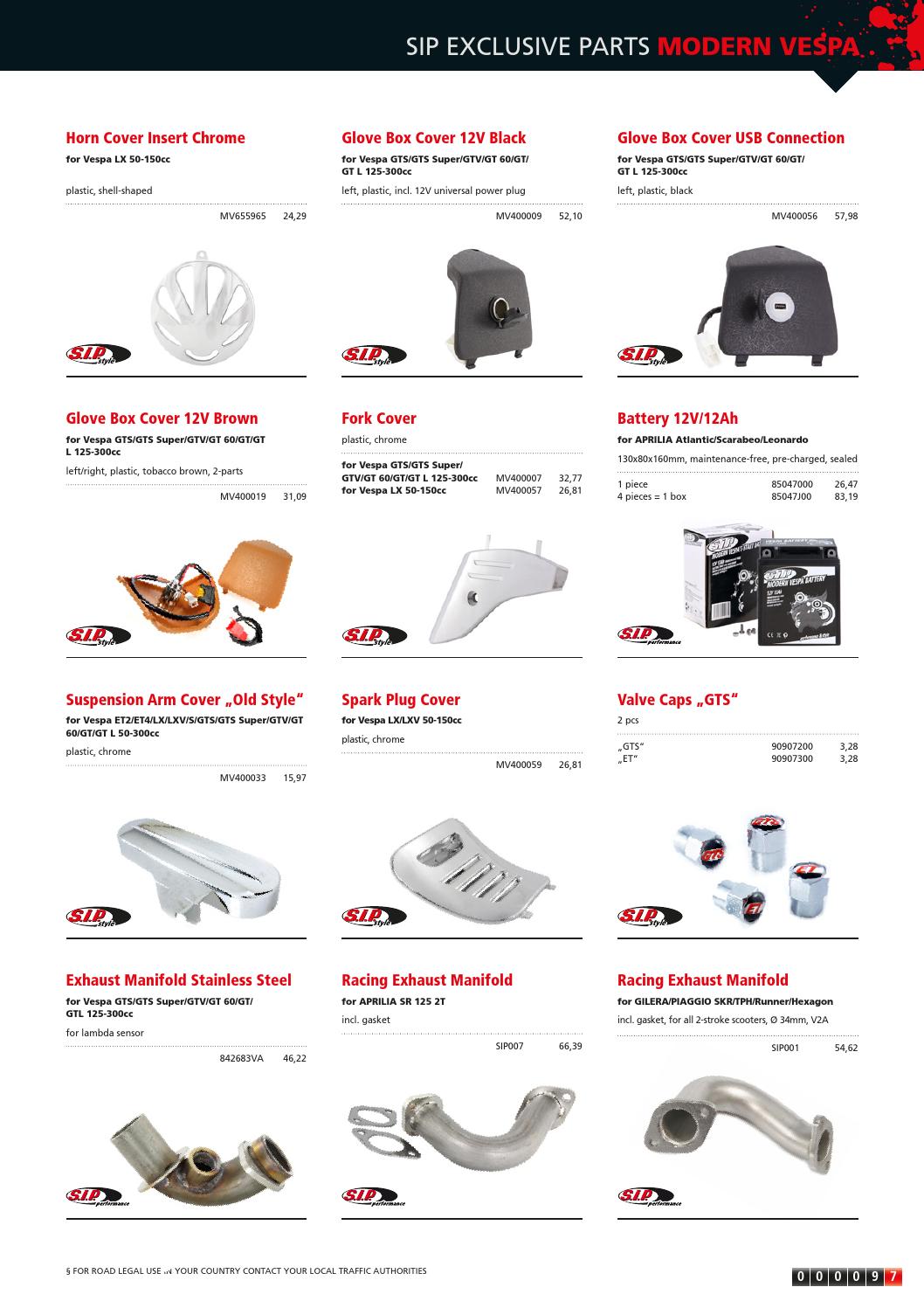 SIP Exclusive Parts Catalogue 2016 by SIP Scootershop GmbH - Issuu