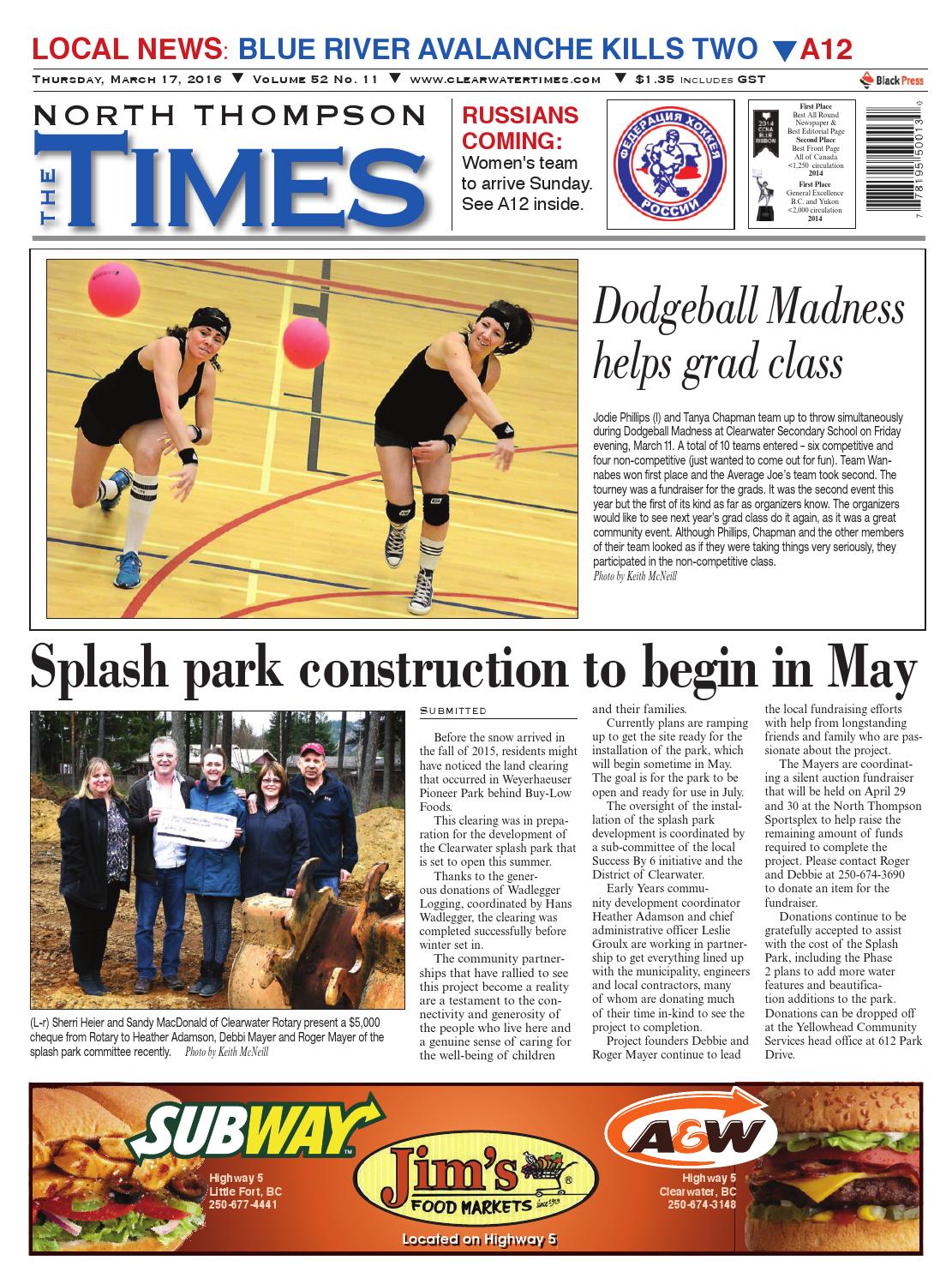 Clearwater Times, March 17, 2016 by Black Press Media Group - Issuu