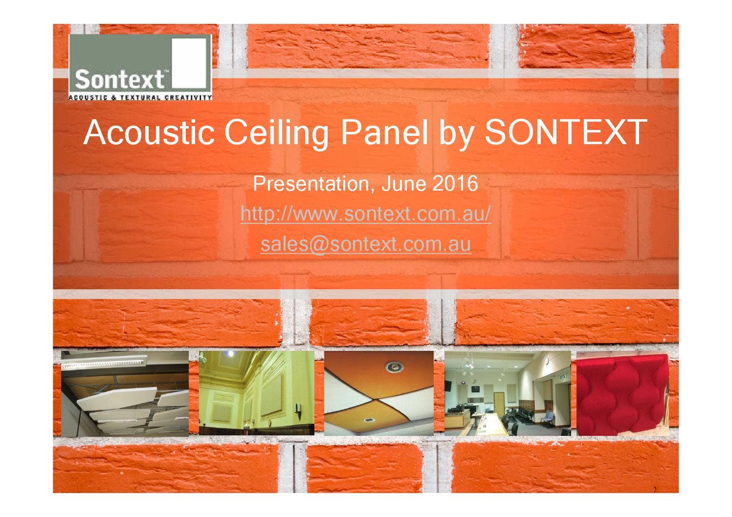 Acoustic ceiling panel by sontext by Sontext - Issuu