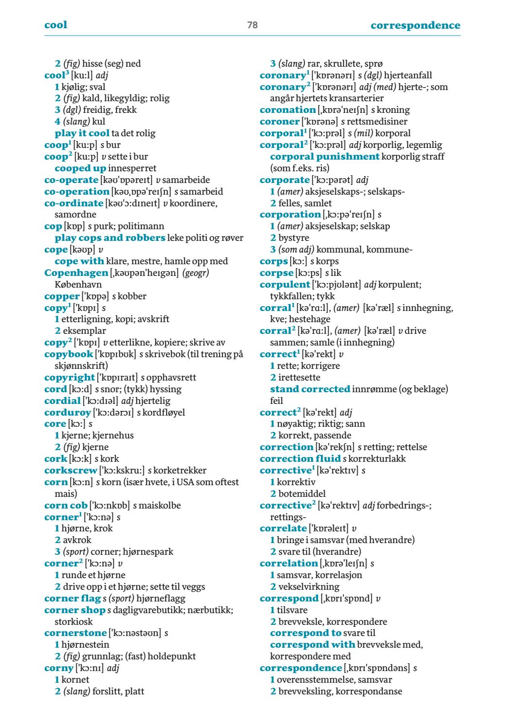 Engelsk skoleordbok (utdrag) by Cappelen Damm - Issuu