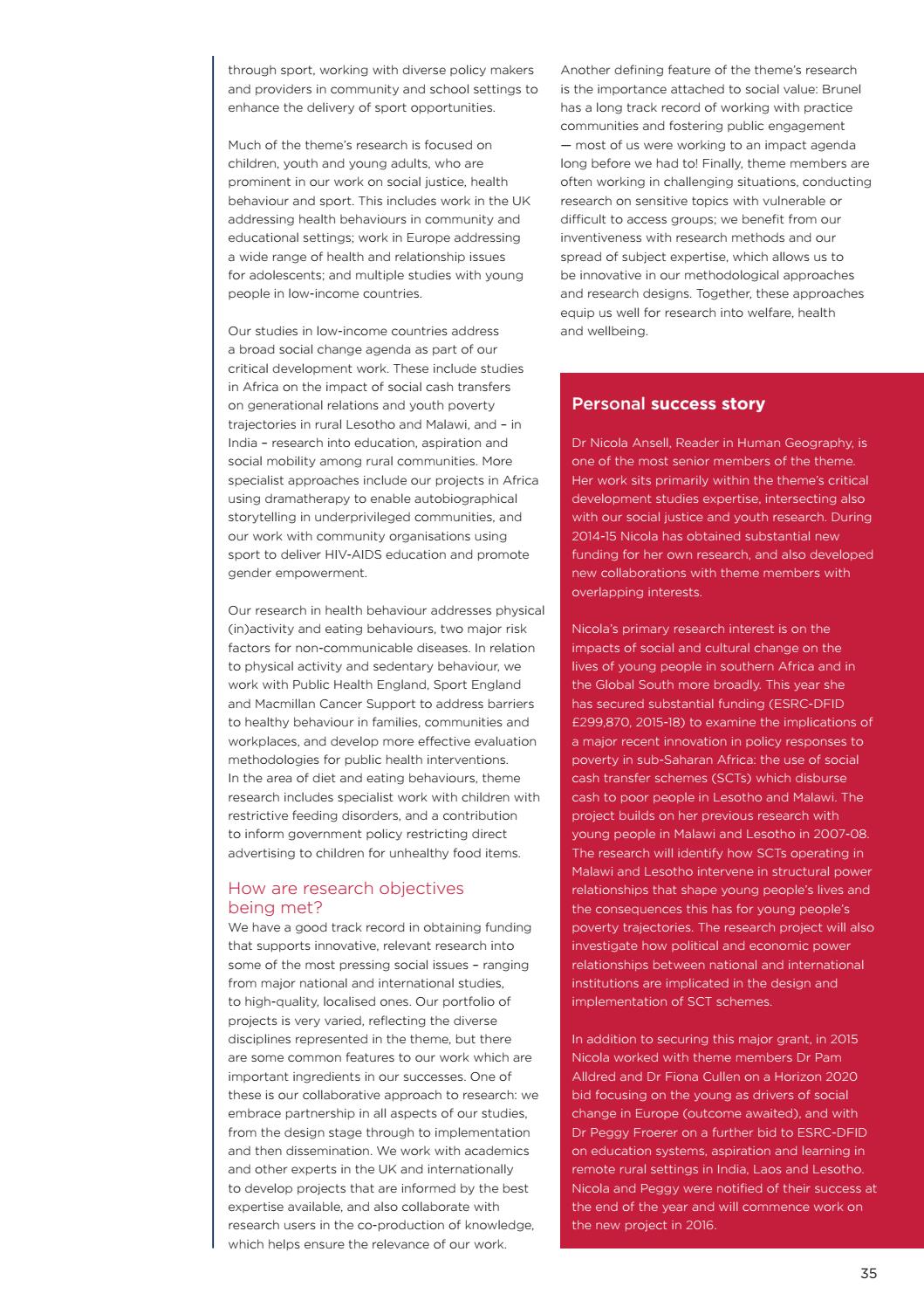 Brunel University London Research Institutes Annual Report By Brunel 