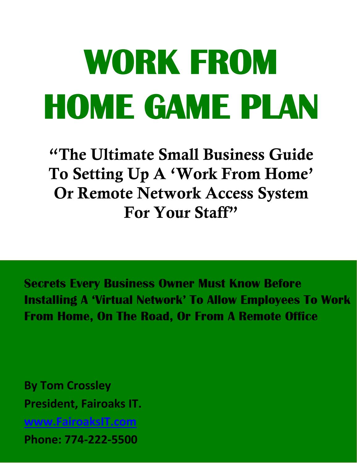 Work from home report by Derek Brown - Issuu
