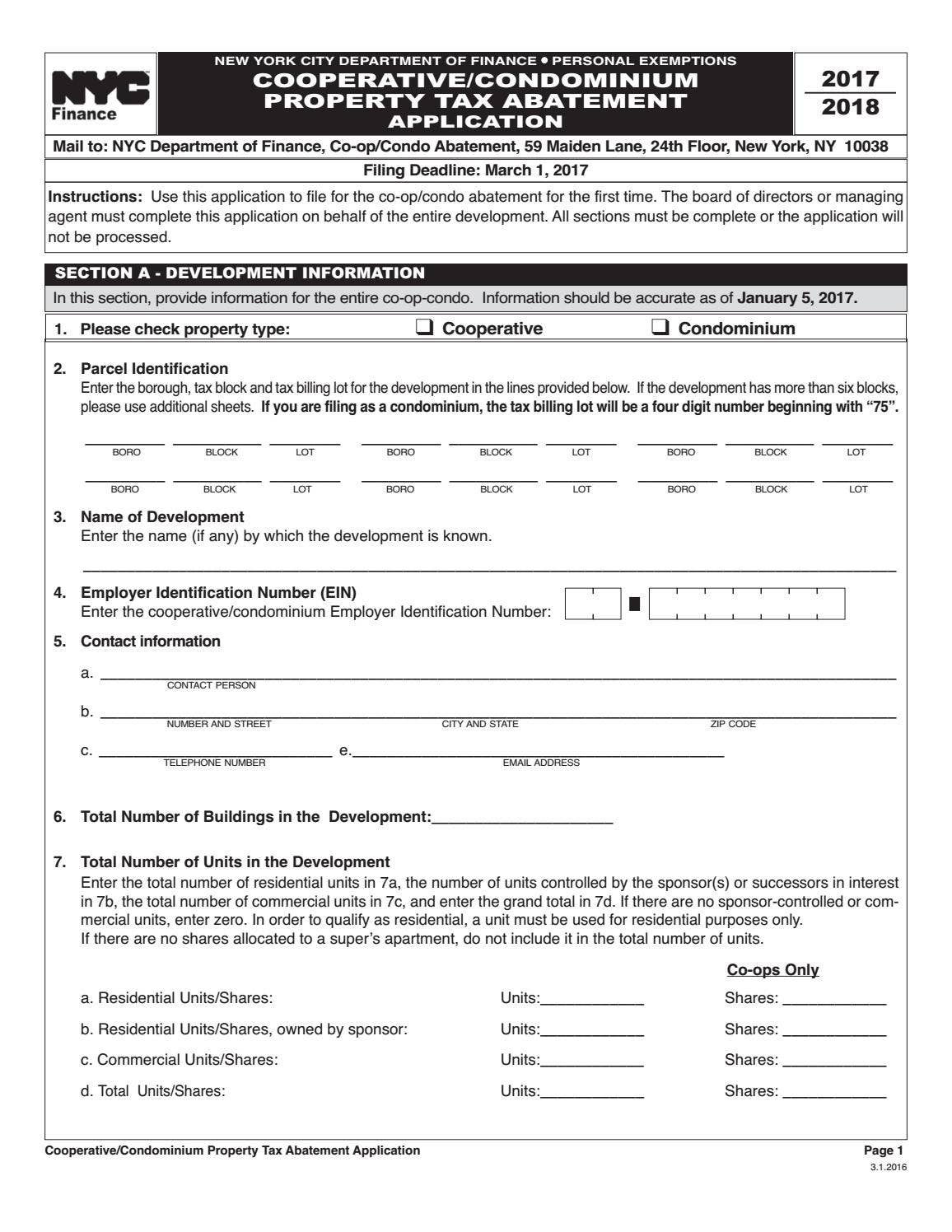 NYC Co op & Condo Abatement Form by Forest Hills Inn Apartments - Issuu