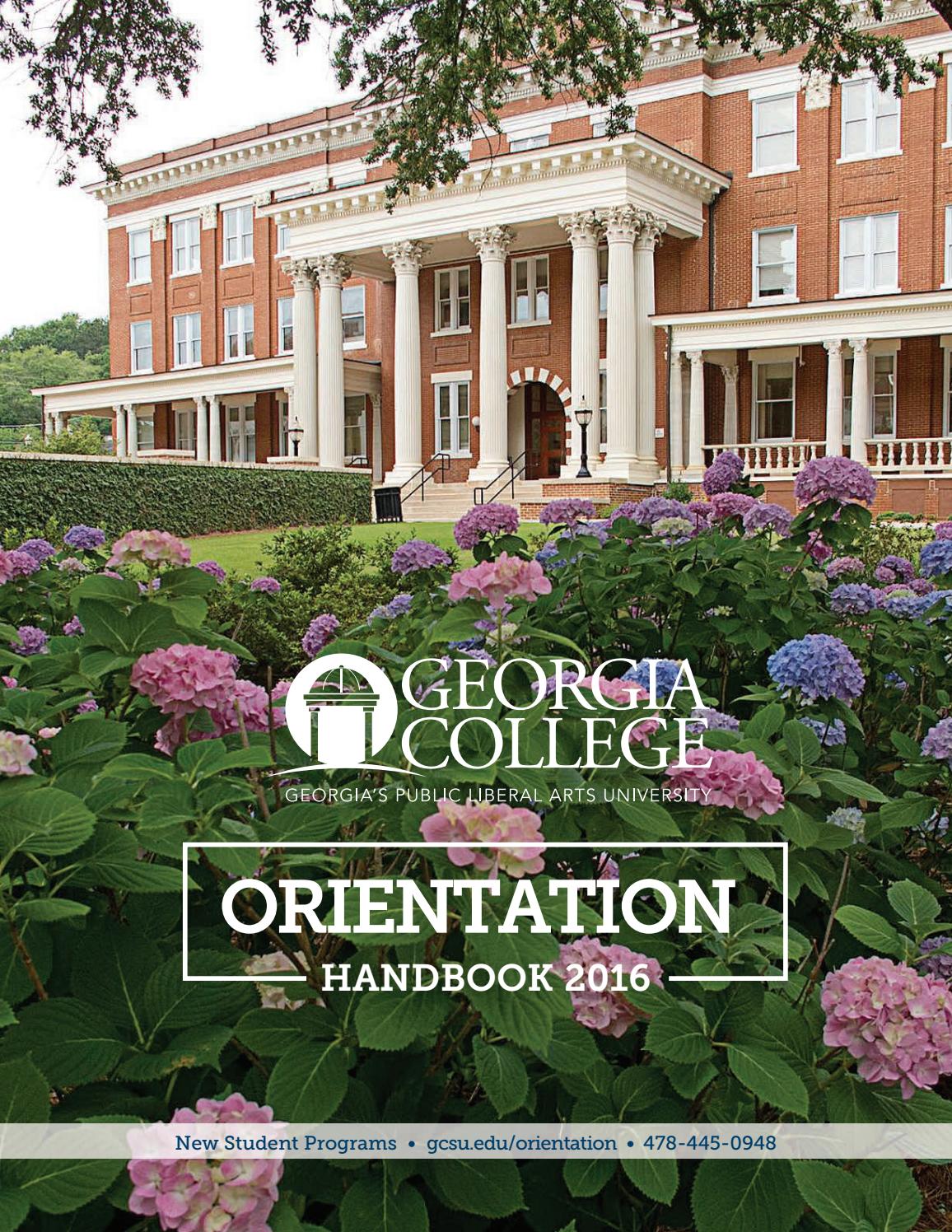 Orientation Handbook 2016 by Georgia College - Issuu