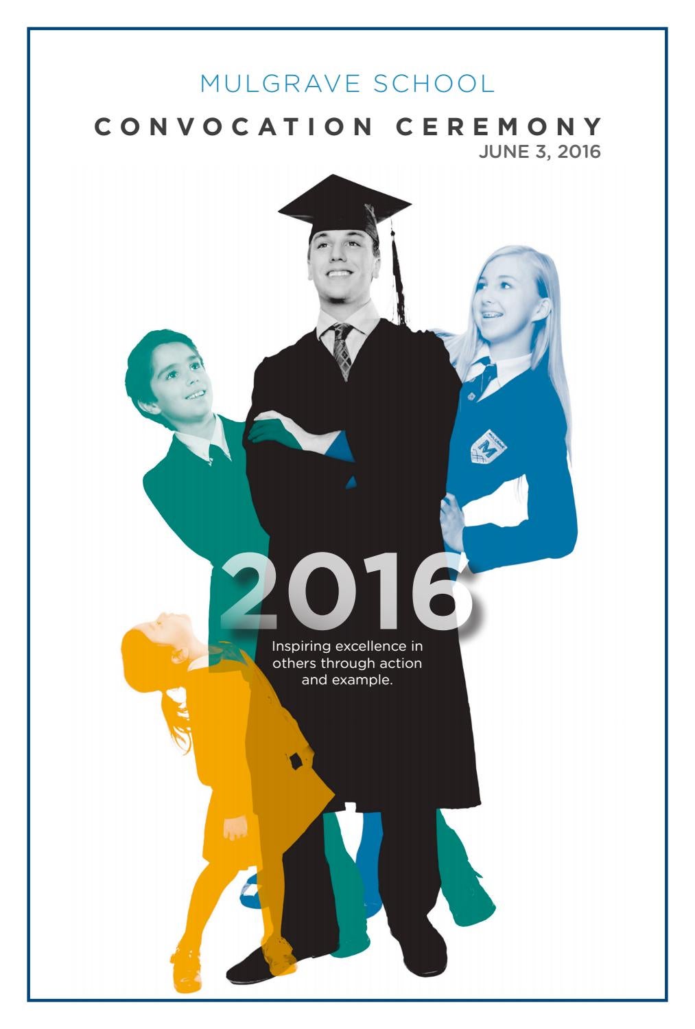 Convocation booklet 2016 by Mulgrave School - Issuu