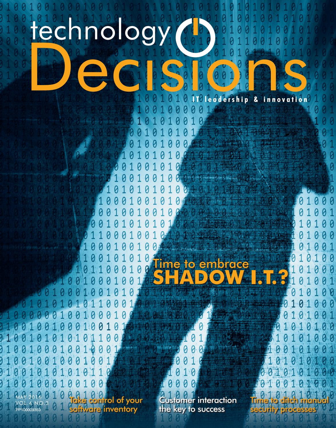 Technology Decisions May 2016 by Westwick-Farrow Media - Issuu