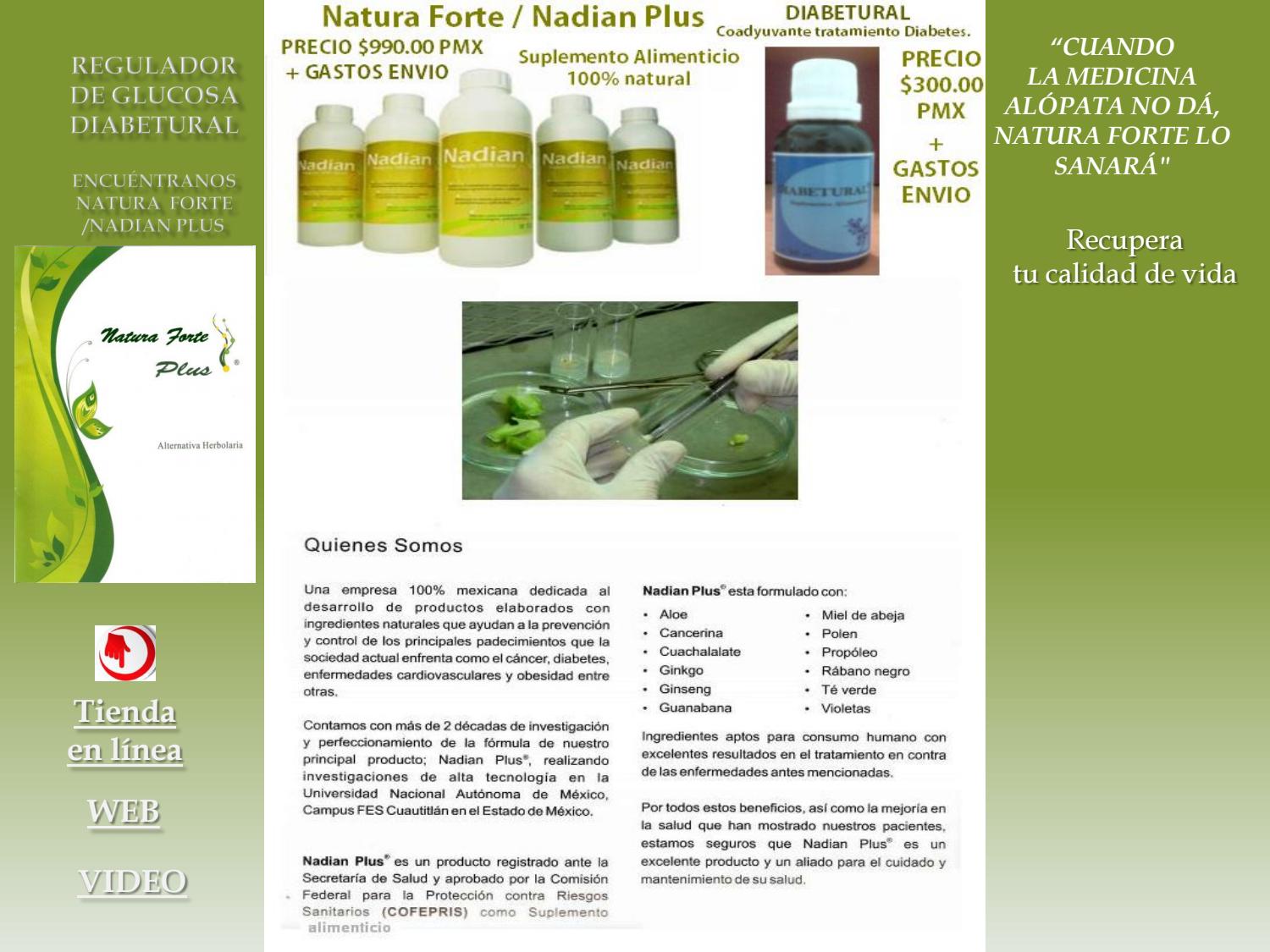 Regulador de glucosa Diabetural Gotas Natura Forte / Nadian Plus by ...