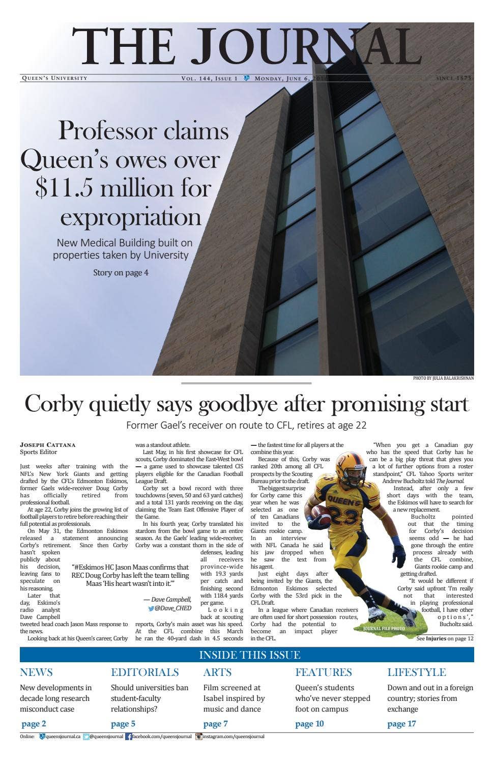 The Queen's Journal, Volume 144, Issue 1 by The Queen's Journal - Issuu